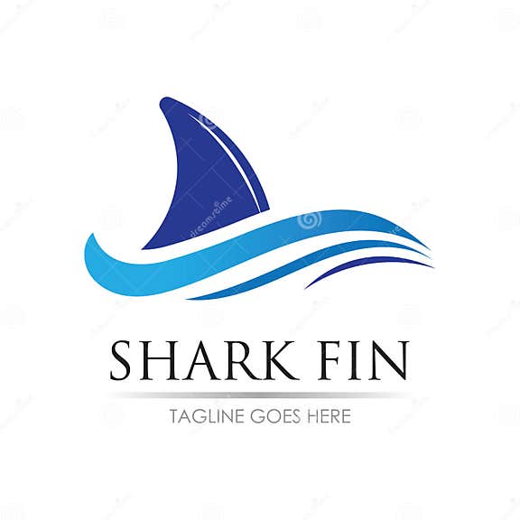 Shark Fin Logo Design Template. Vector Illustration Stock Vector ...