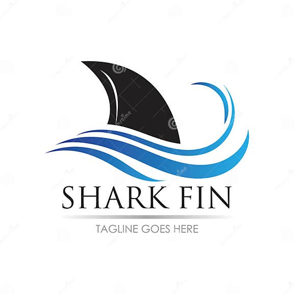 Shark Fin Logo Design Template. Vector Illustration Stock Vector ...