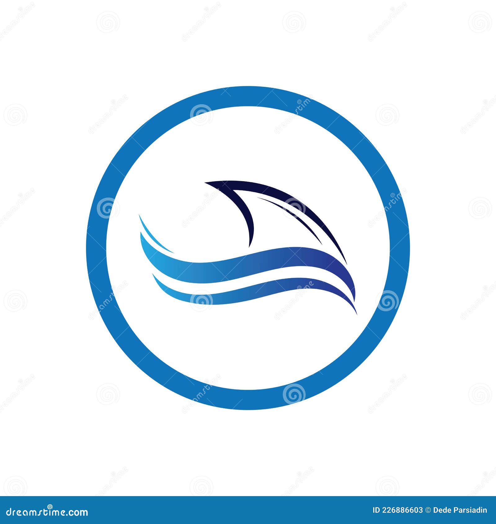 Shark Fin Logo Template Vector Icon Illustration Design Stock Vector ...
