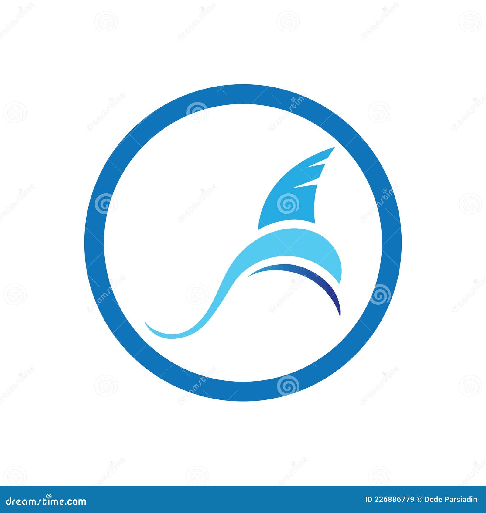 Shark Fin Logo Template Vector Icon Illustration Design Stock Vector ...