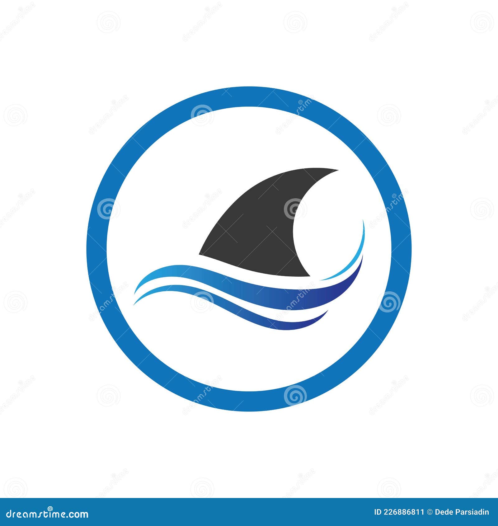 Shark Fin Logo Template Vector Icon Illustration Design Stock Vector ...