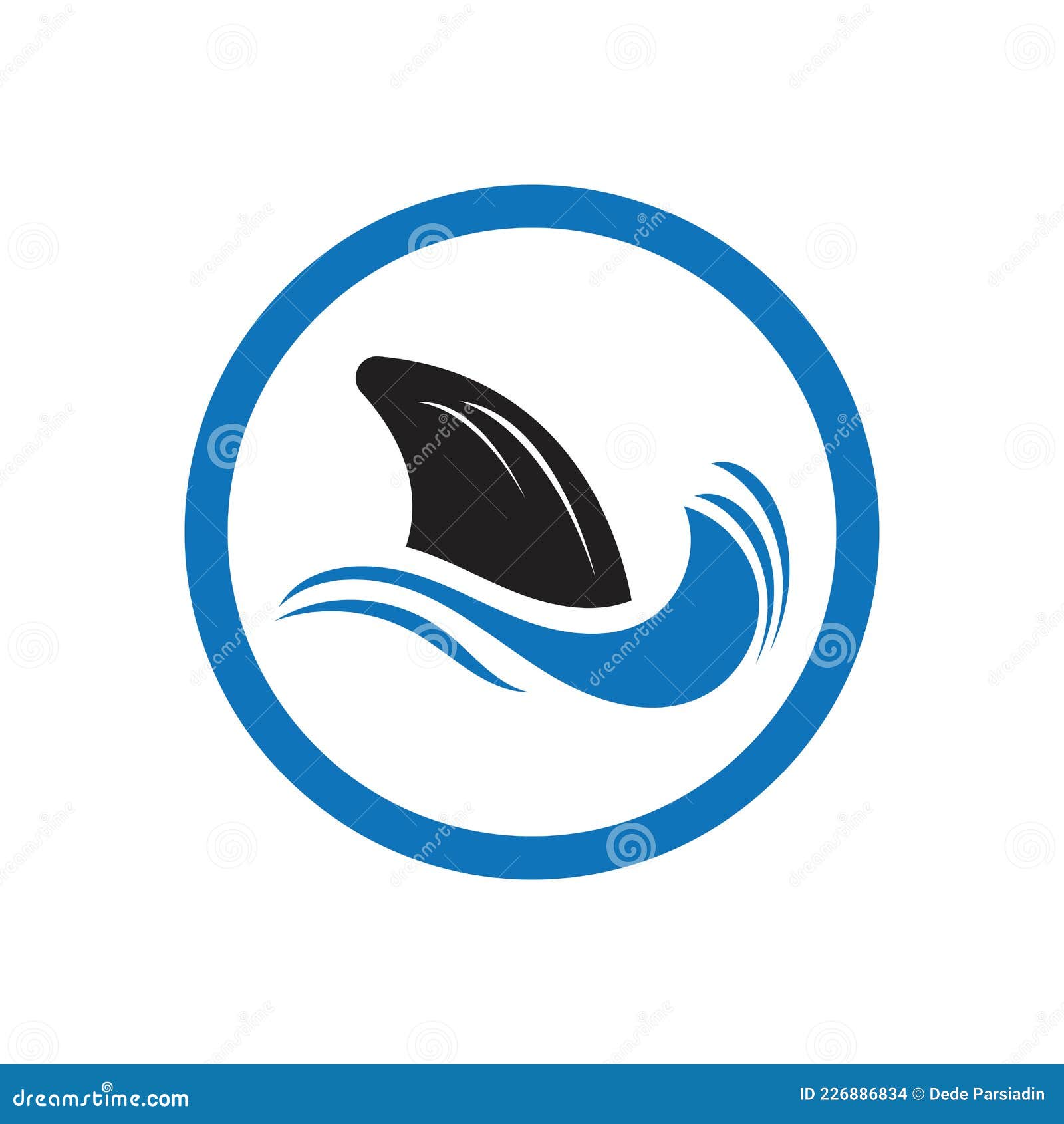 Shark Fin Logo Template Vector Icon Illustration Design Stock Vector ...