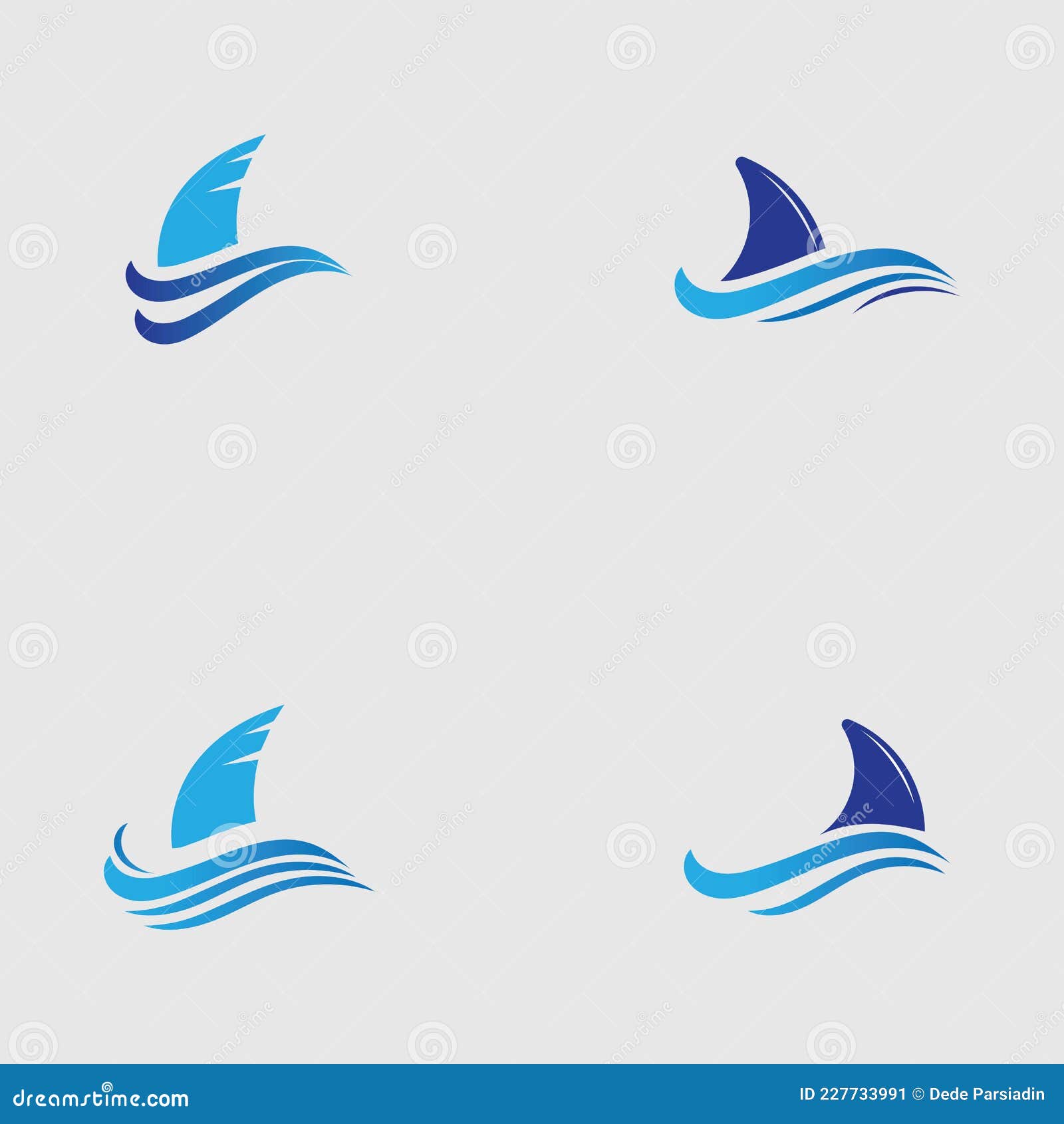Shark Fin Logo Template Vector Icon Illustration Design Stock Vector ...