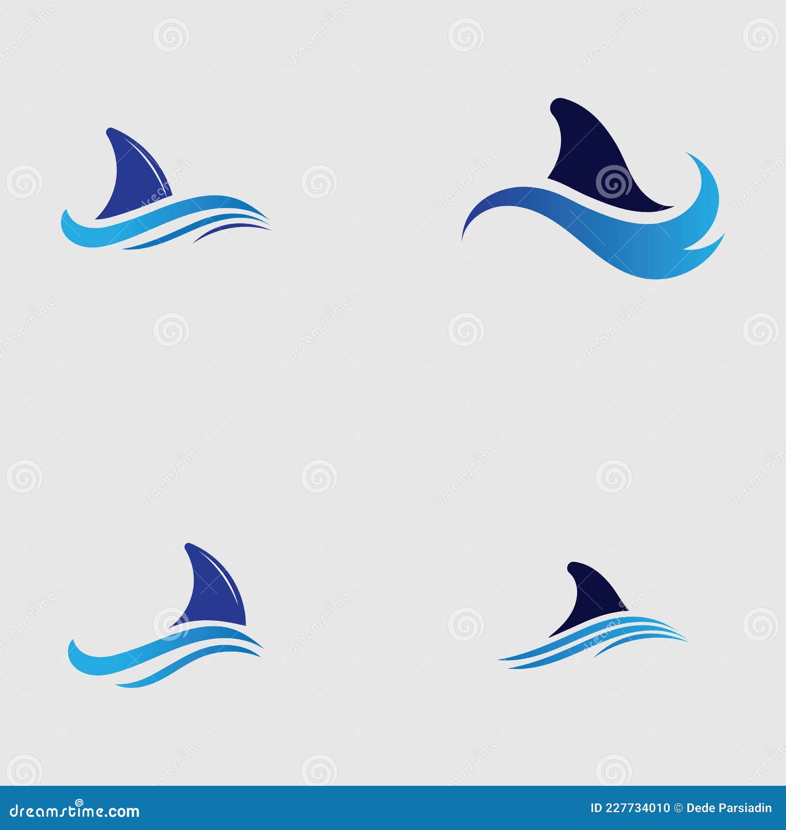 Shark Fin Logo Template Vector Icon Illustration Design Stock Vector ...