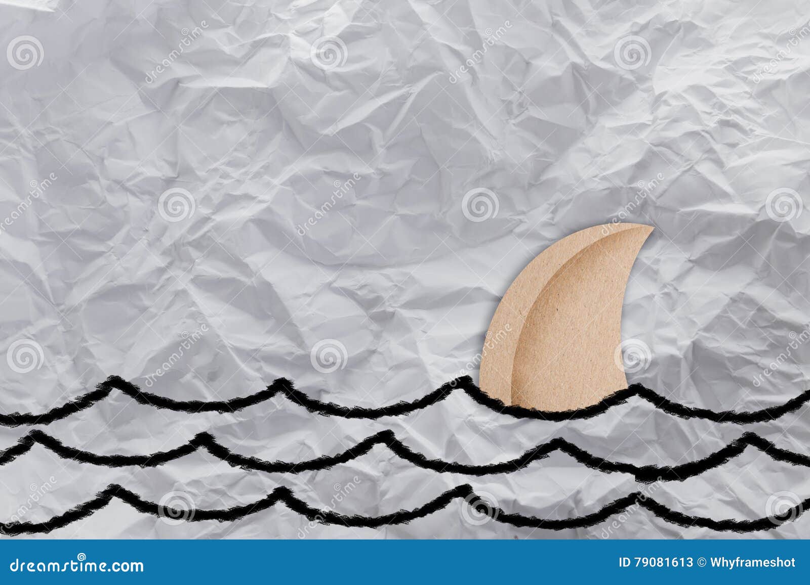Shark fin paper shape stock image. Image of balance, dangerous - 79081613