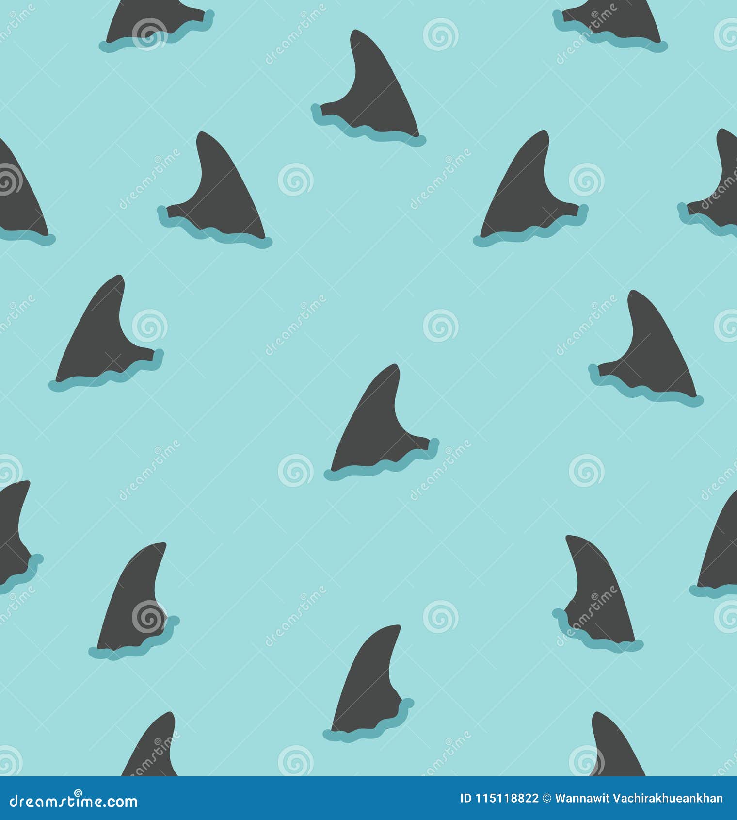 Shark fin vector pattern stock vector. Illustration of great - 115118822