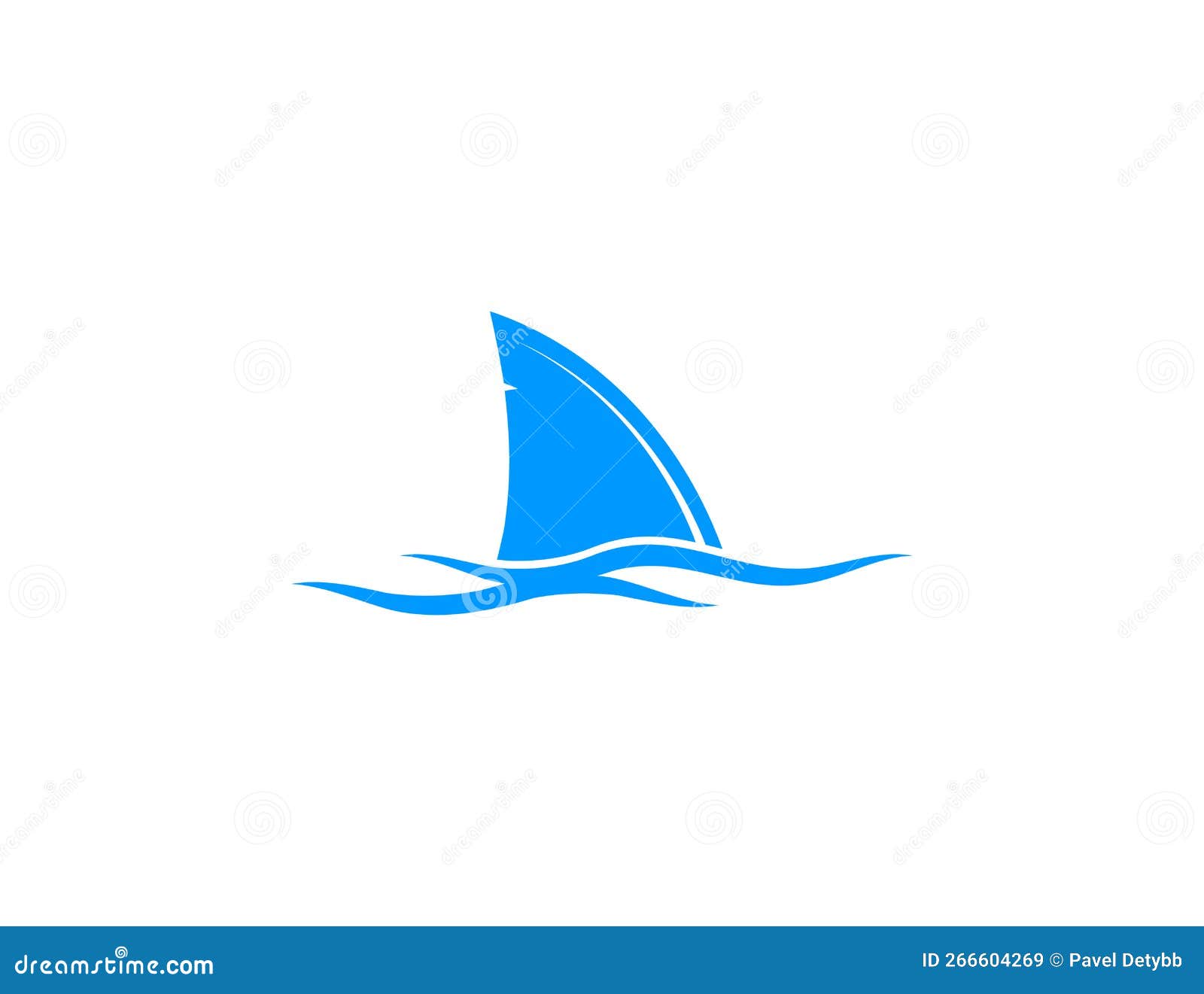 Shark Fin, Wave Blue Icon. Vector Illustration. Stock Vector ...