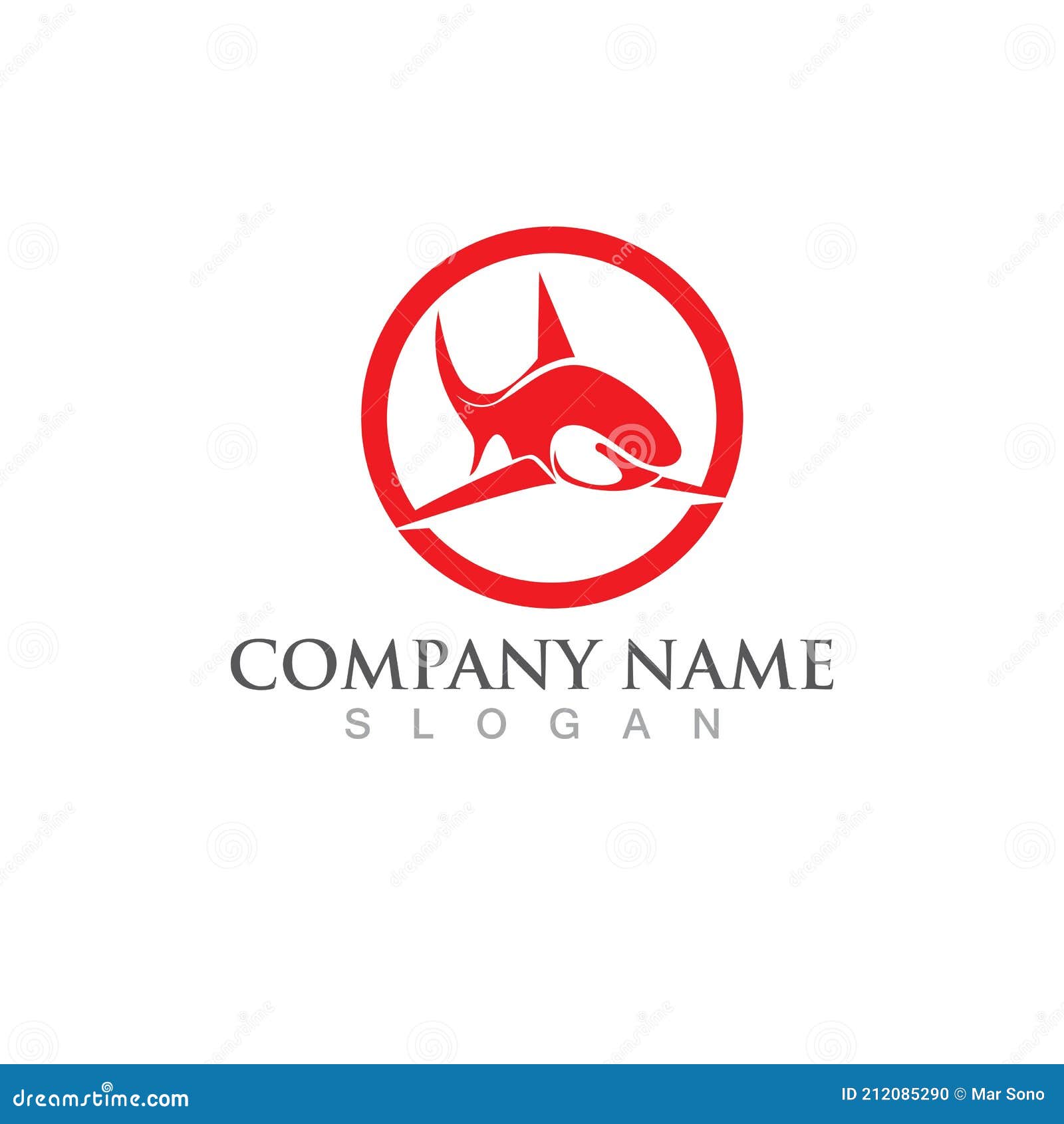 Shark Fish Logo Template. Creative Vector Stock Vector - Illustration ...