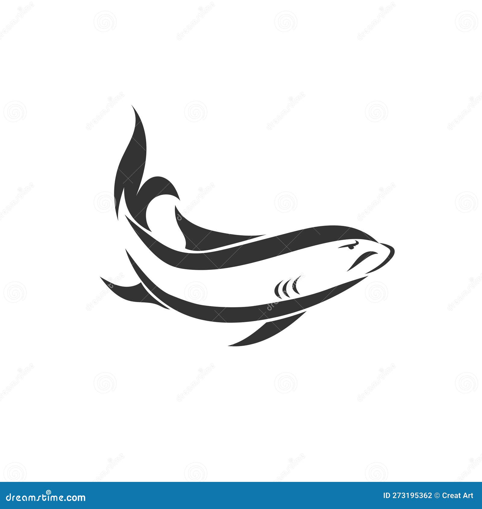 Shark Fish Illustration Maori Polynesian Tattoo Style. Cartoon Vector ...