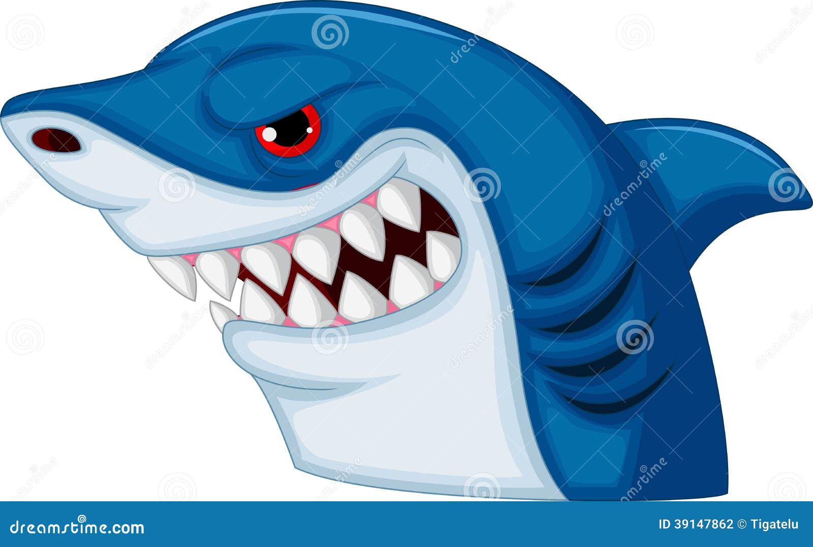 Shark Head Paper Silhouette. Vector Illustration | CartoonDealer.com ...