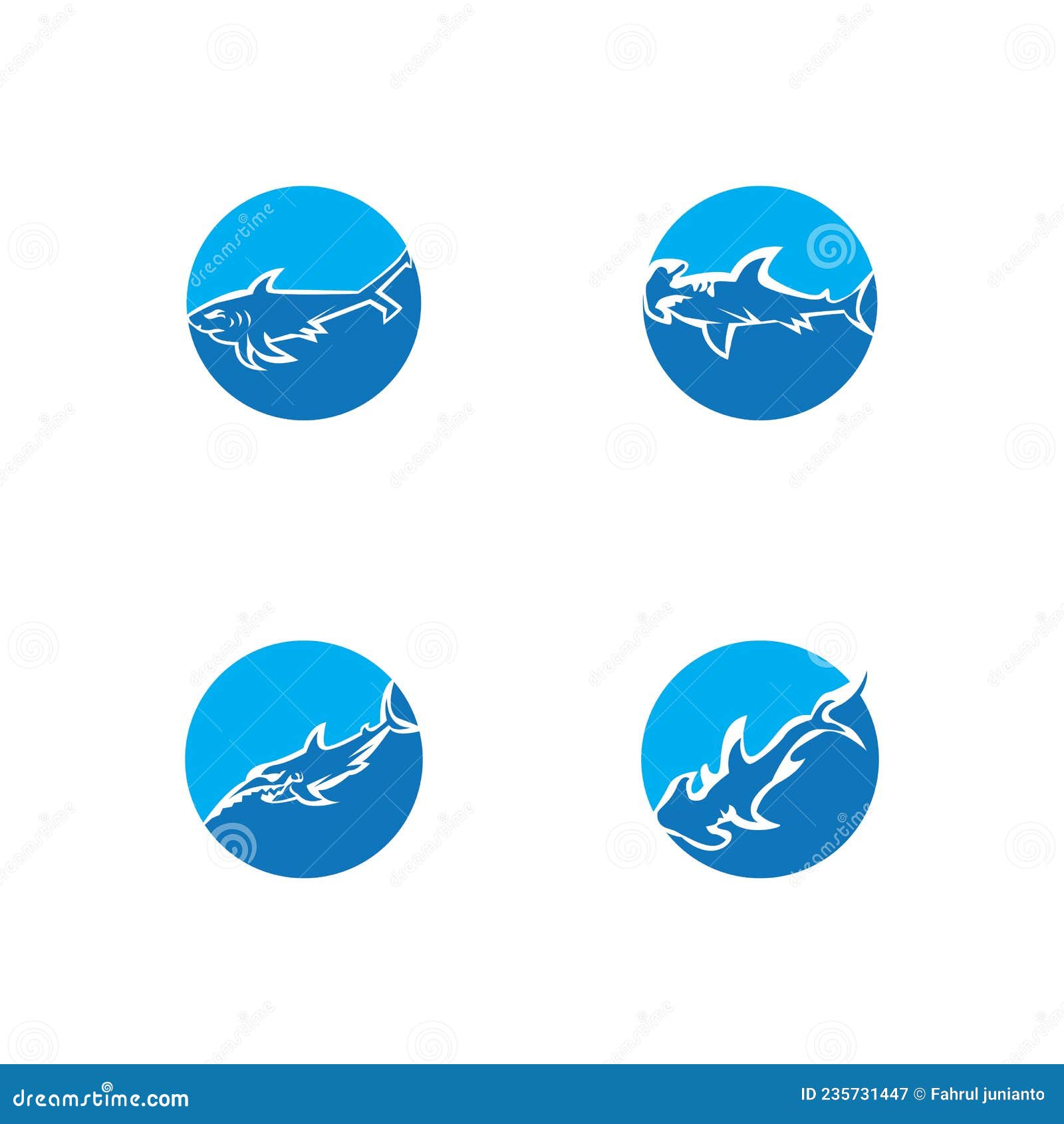 Shark Icon and Symbol Vector Illustration Stock Vector - Illustration ...