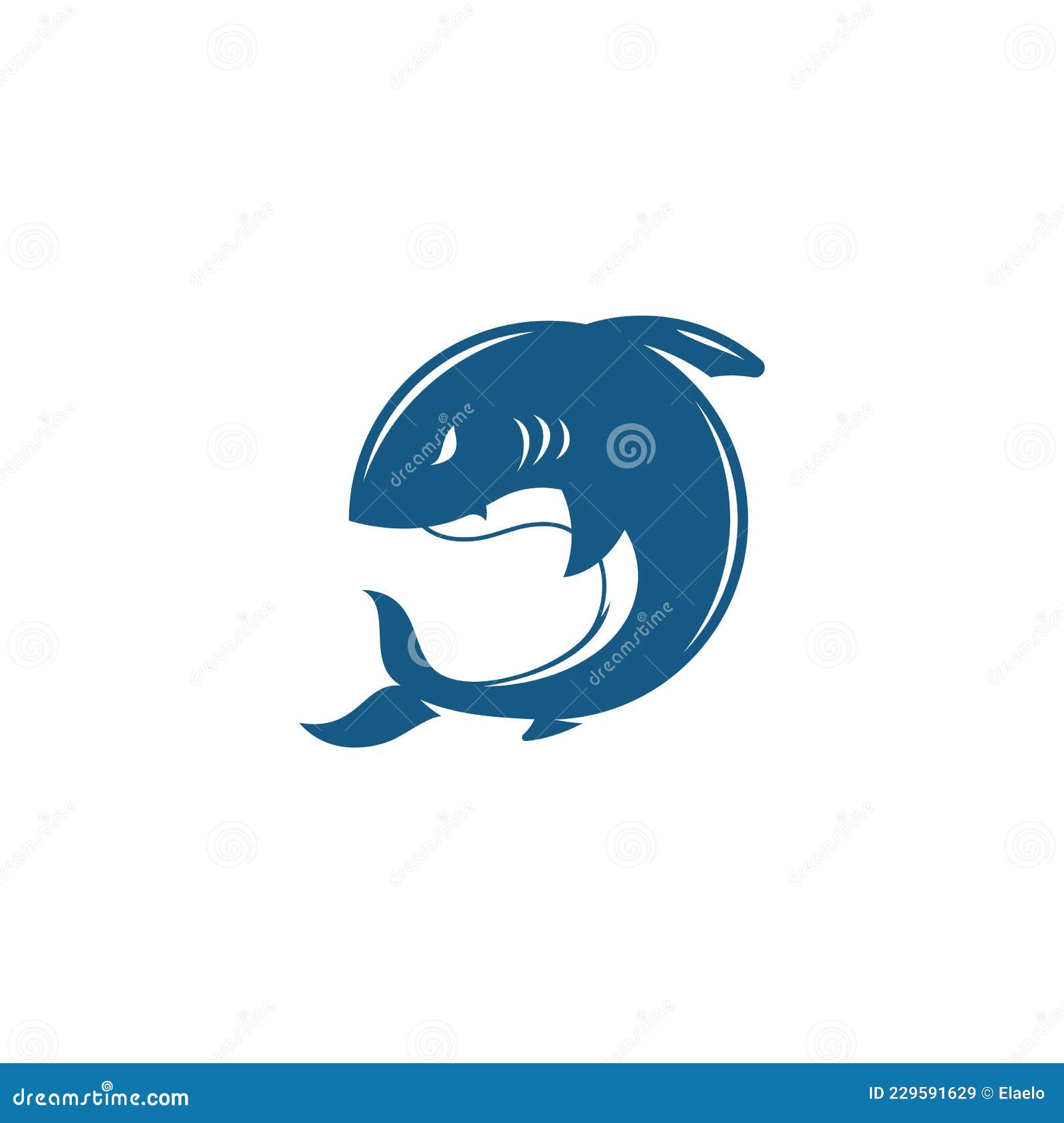 Shark Illustration Icon DesignTemplate Stock Vector - Illustration of ...