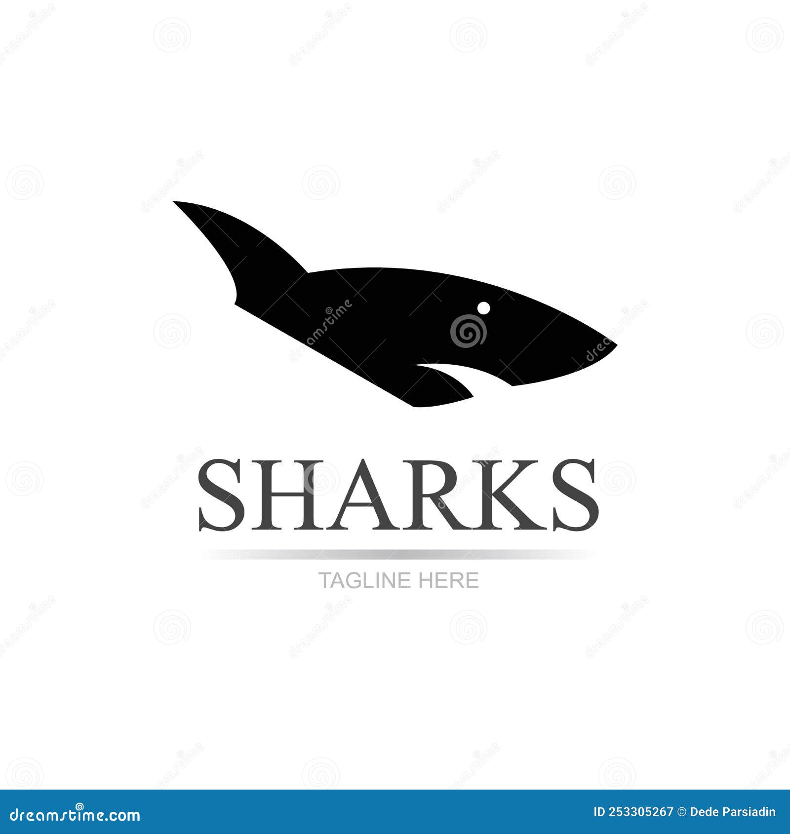 Shark illustration Logo stock vector. Illustration of artwork - 253305267
