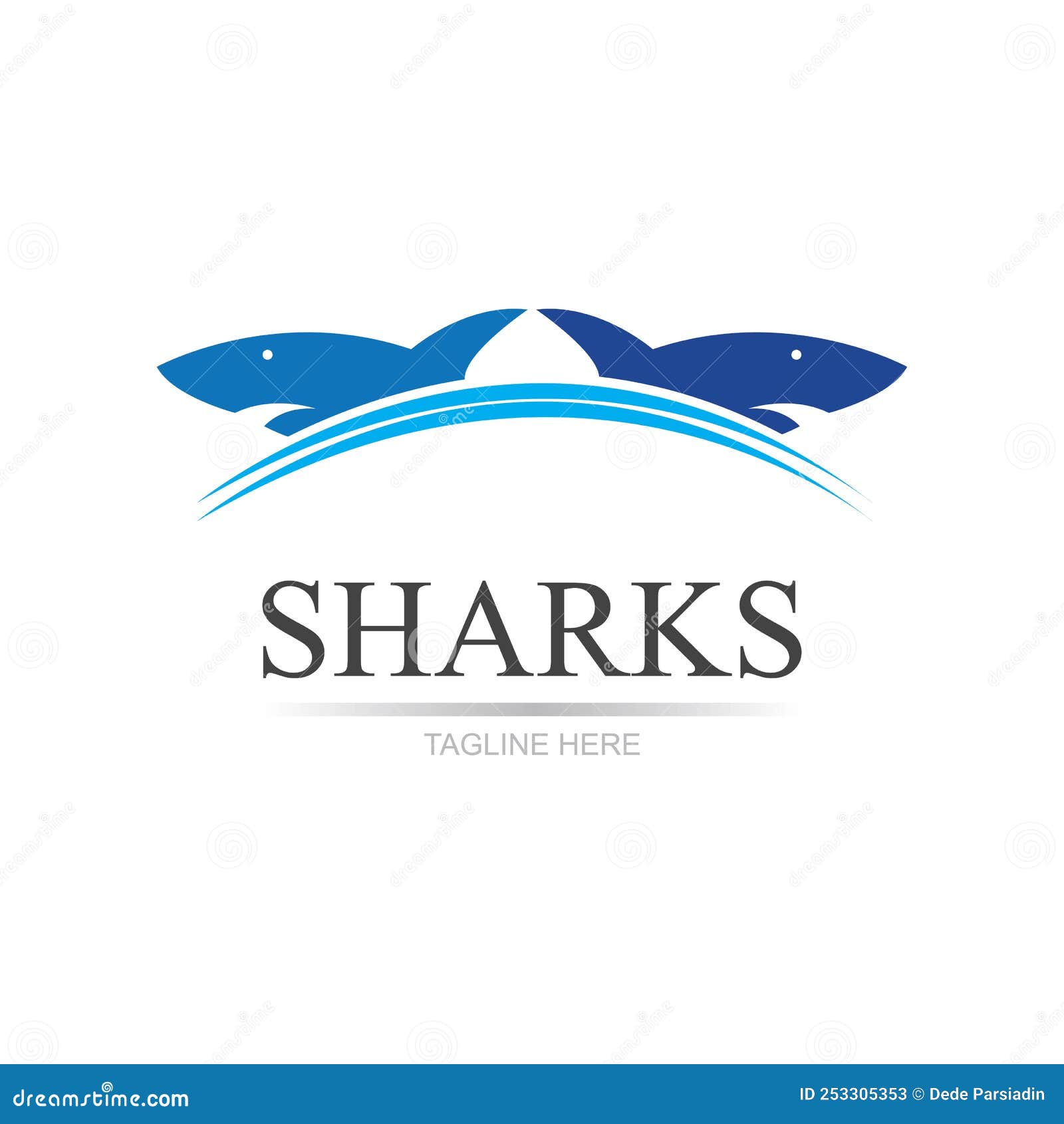 Shark illustration Logo stock vector. Illustration of design - 253305353