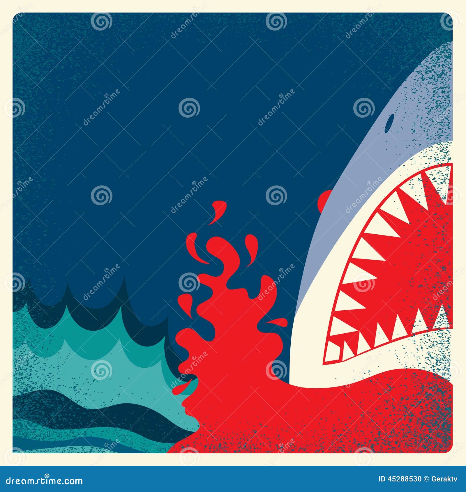 Shark Jaws Logo.Vector Blue Symbol Illustration | CartoonDealer.com ...