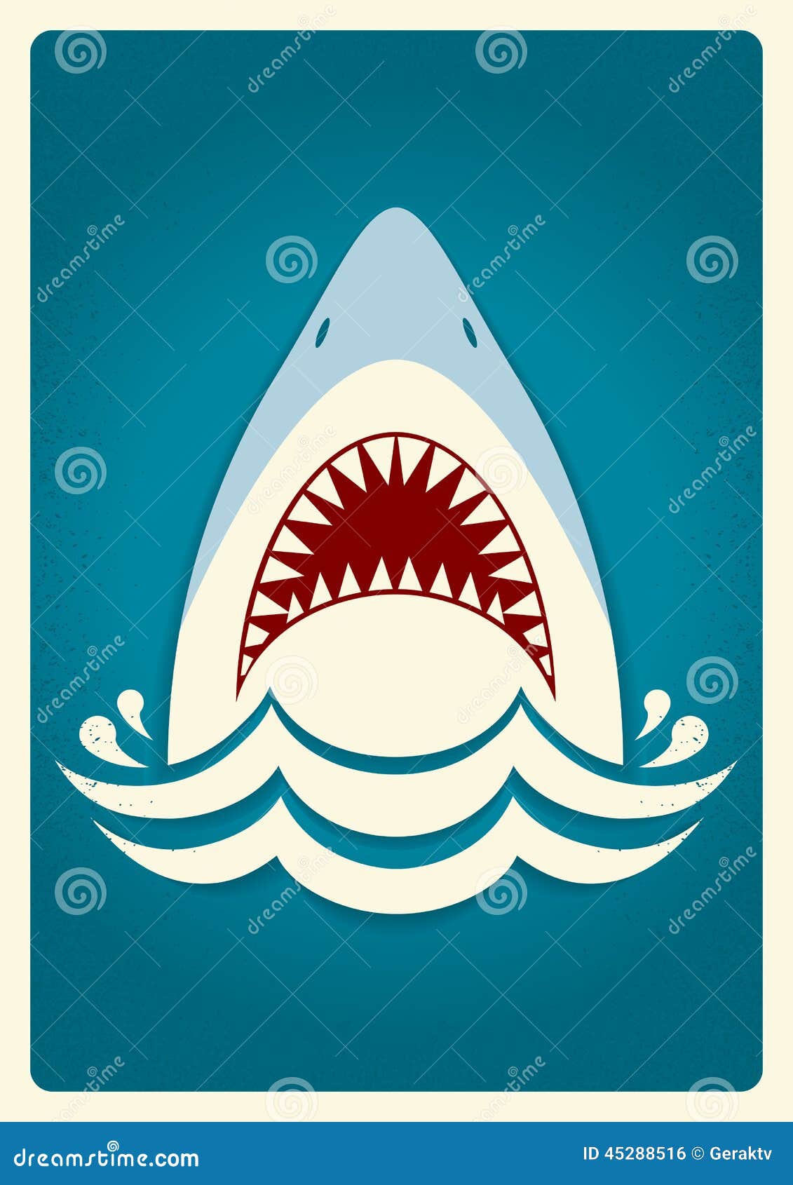Shark Jaws.Vector Background Illustration Stock Vector - Illustration ...