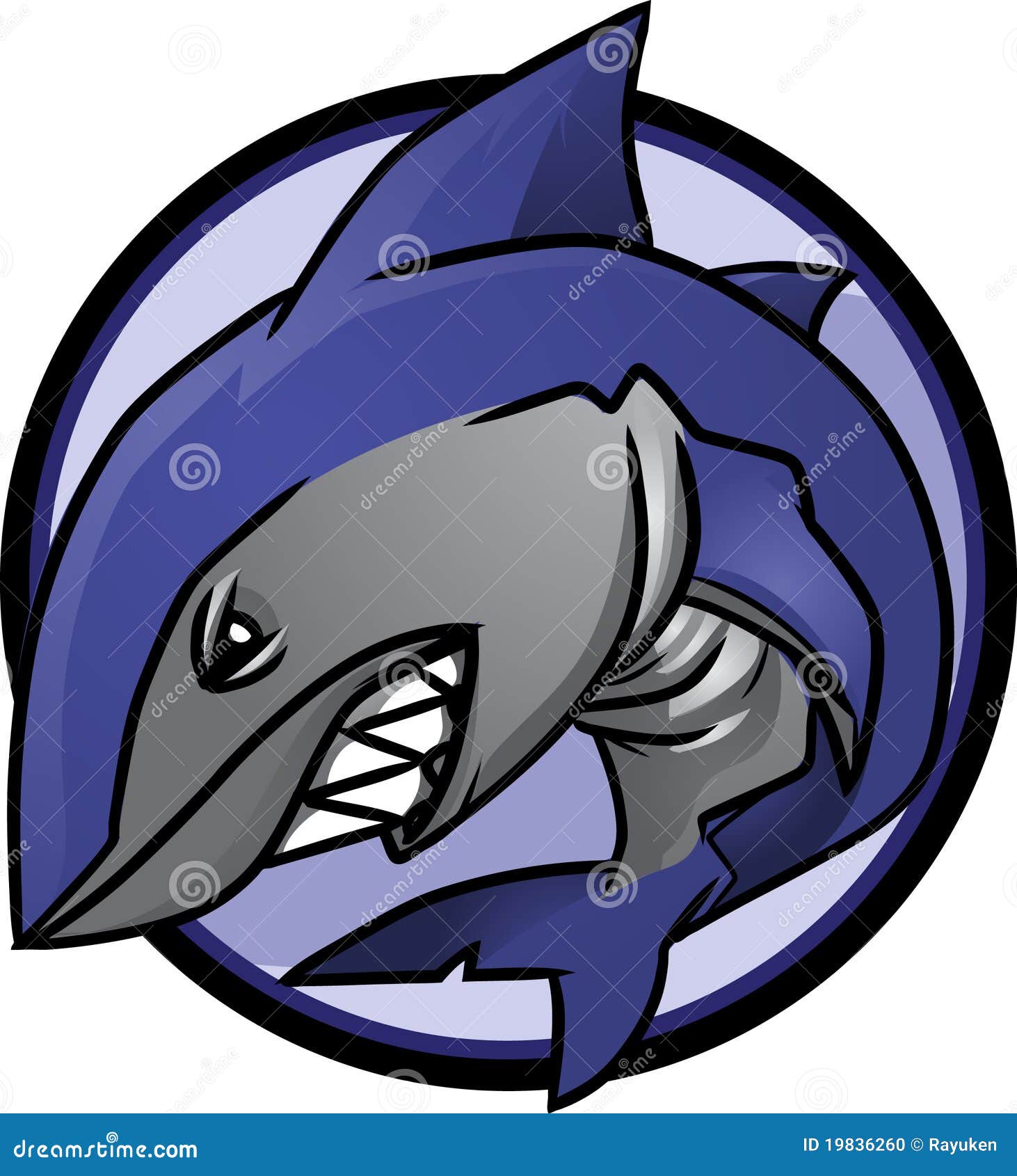 Shark Logo Vector Illustration | CartoonDealer.com #19836260