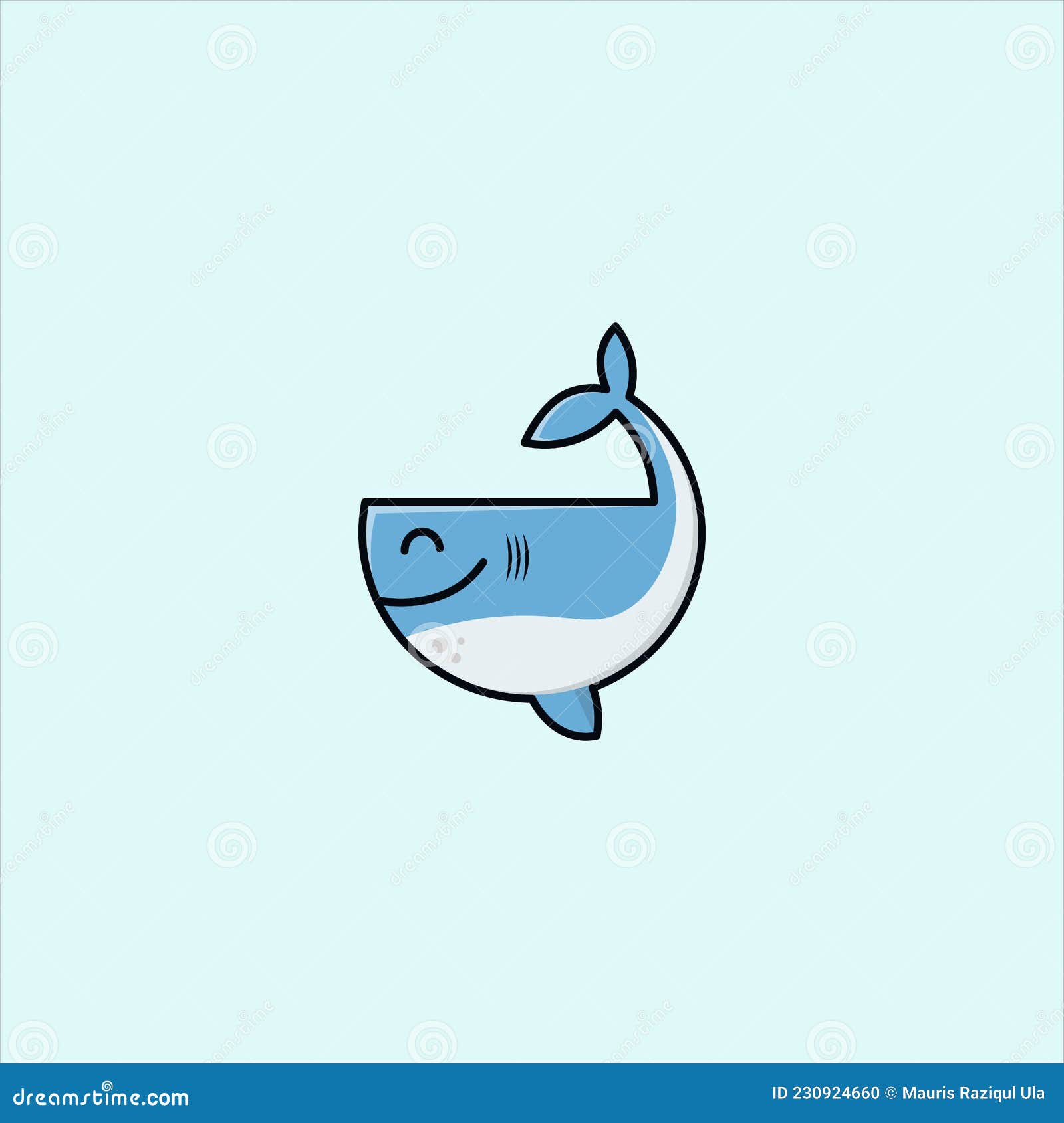 Cute little shark logo stock vector. Illustration of shark - 230924660