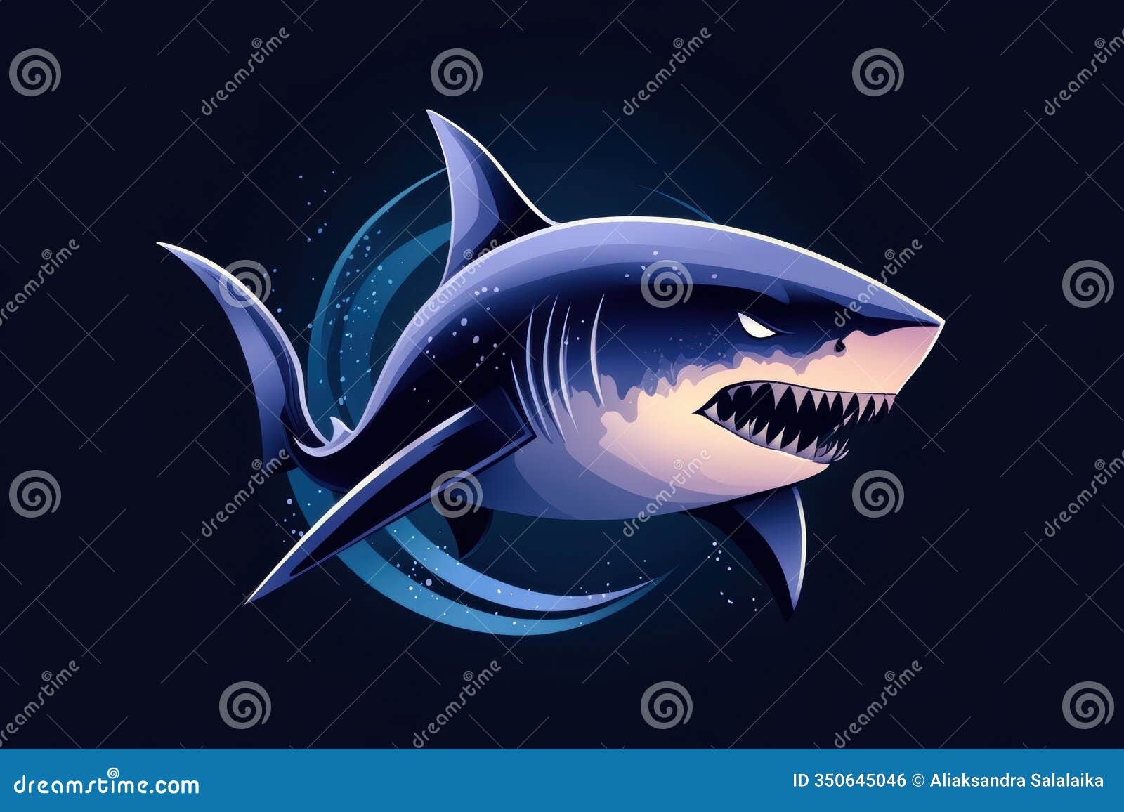 Shark Logo Concept, Logo Design Of A Shark Silhouette Clipart With ...