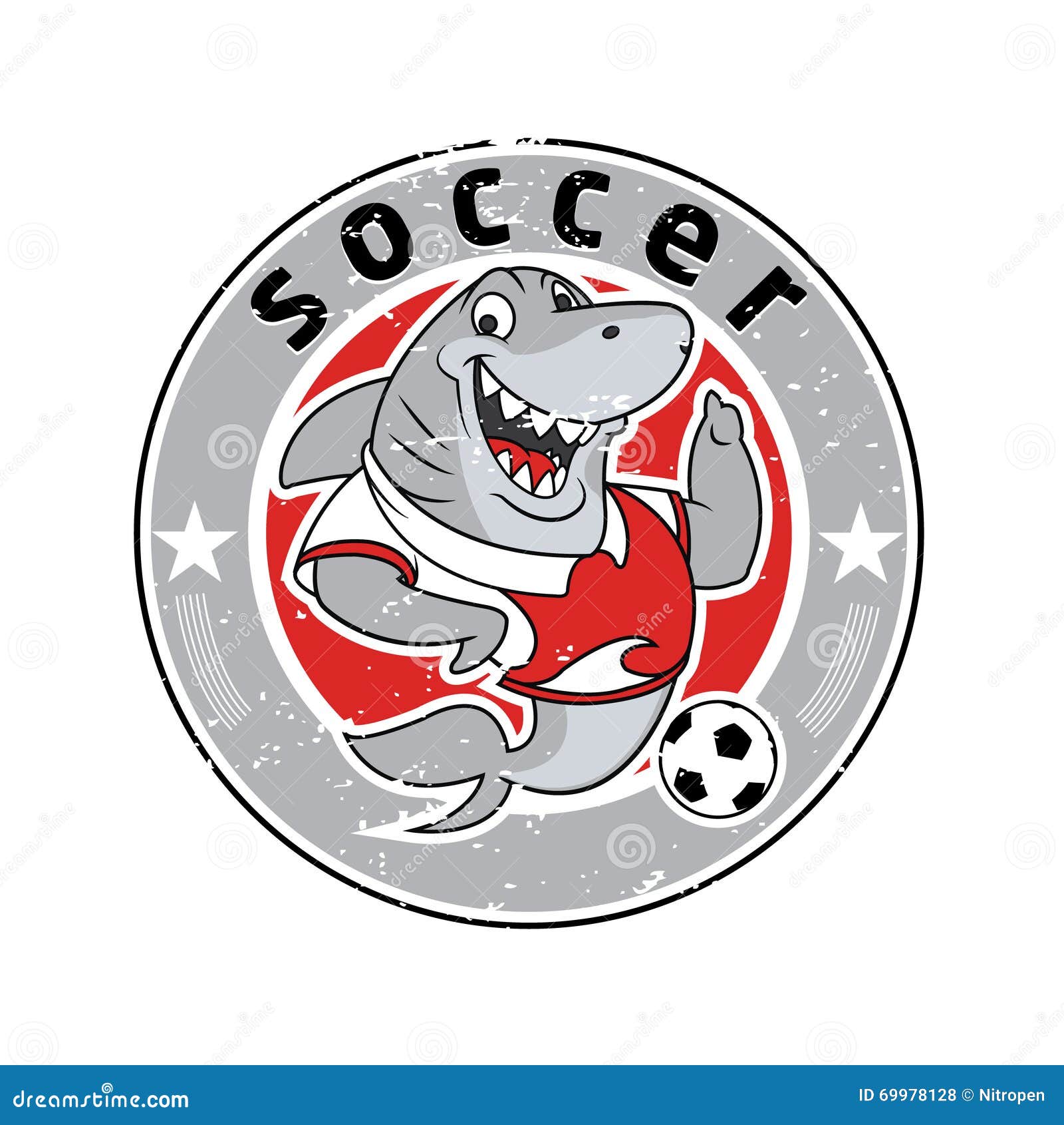 Shark Mascot Team Logo Soccer Stock Vector - Illustration of graphics ...