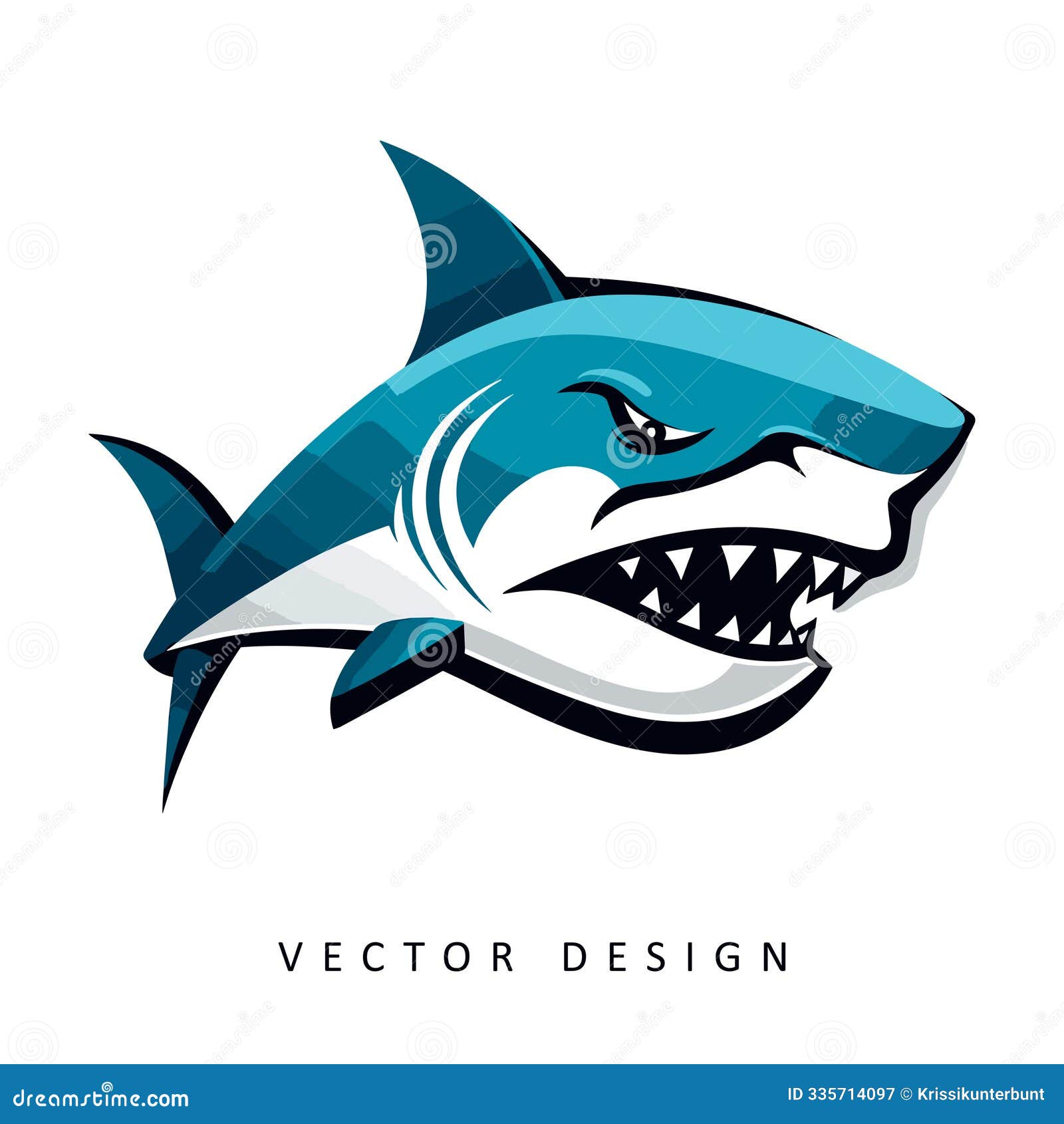 Shark Minimalist Elegant Vector Design AI Generated Stock Illustration ...