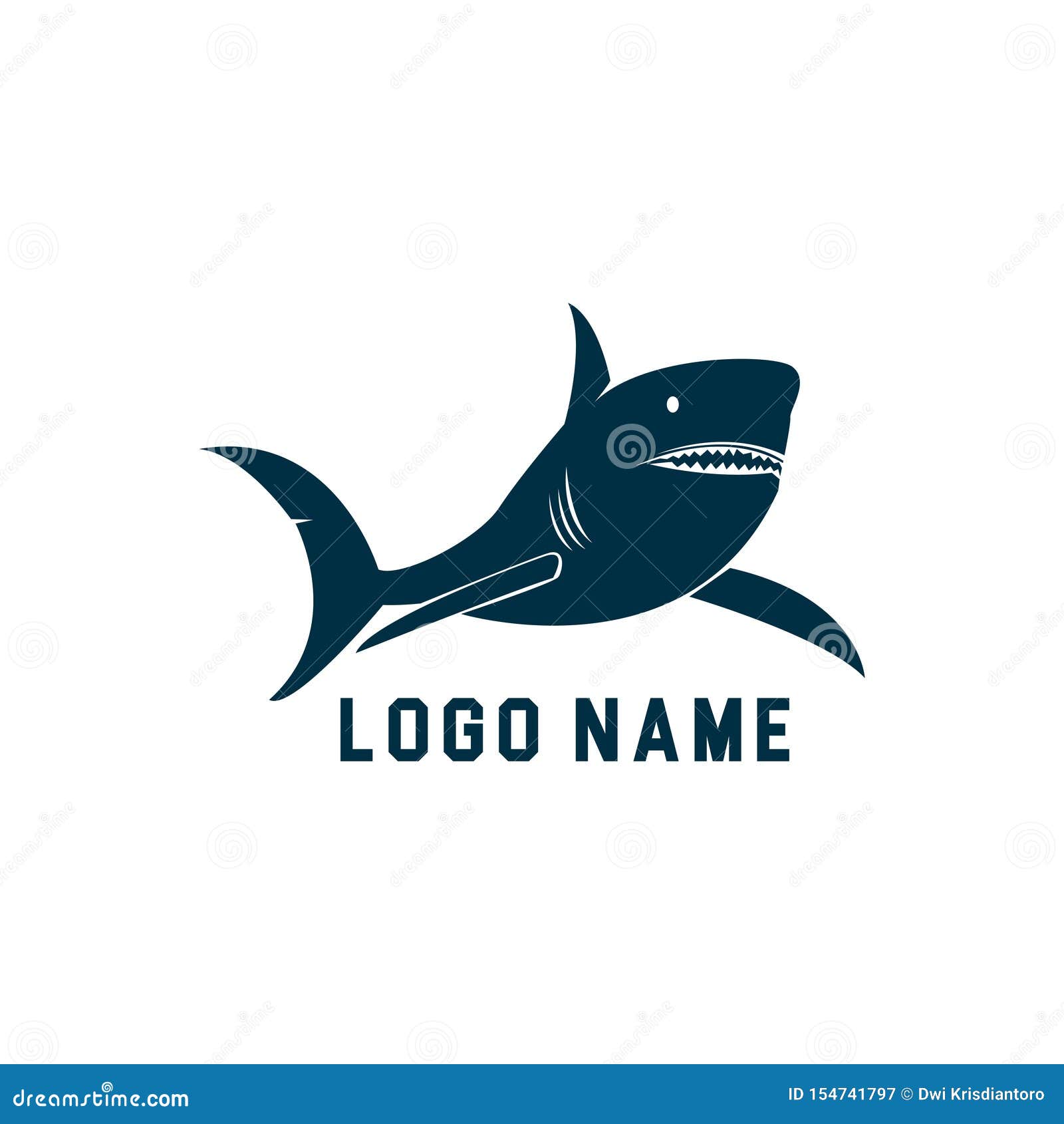 Shark Minimalist Silhouette Logo Design. Shark Silhouette Vector ...
