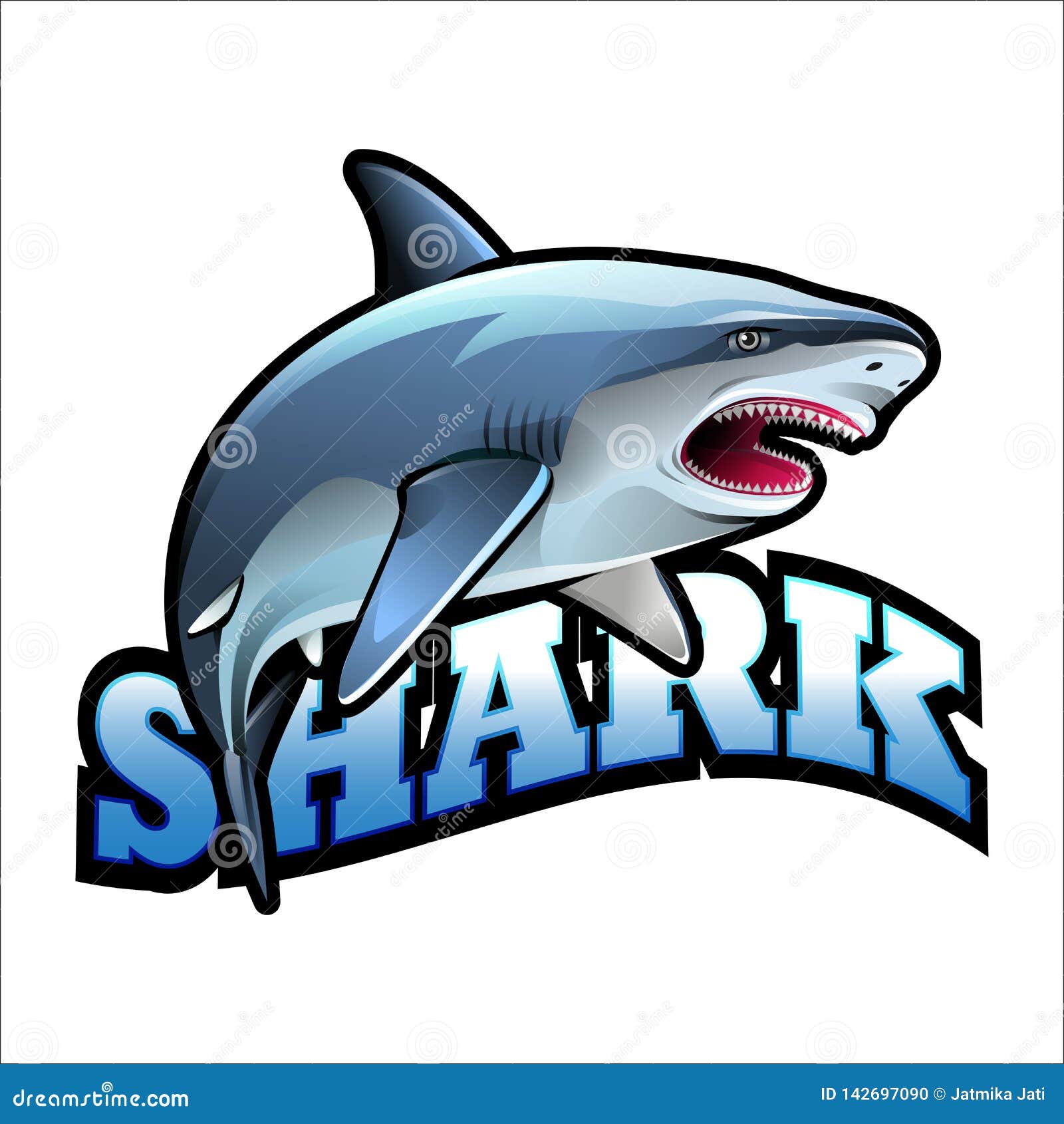 Shark Fin Symbol Vector Illustration Isolated | CartoonDealer.com ...
