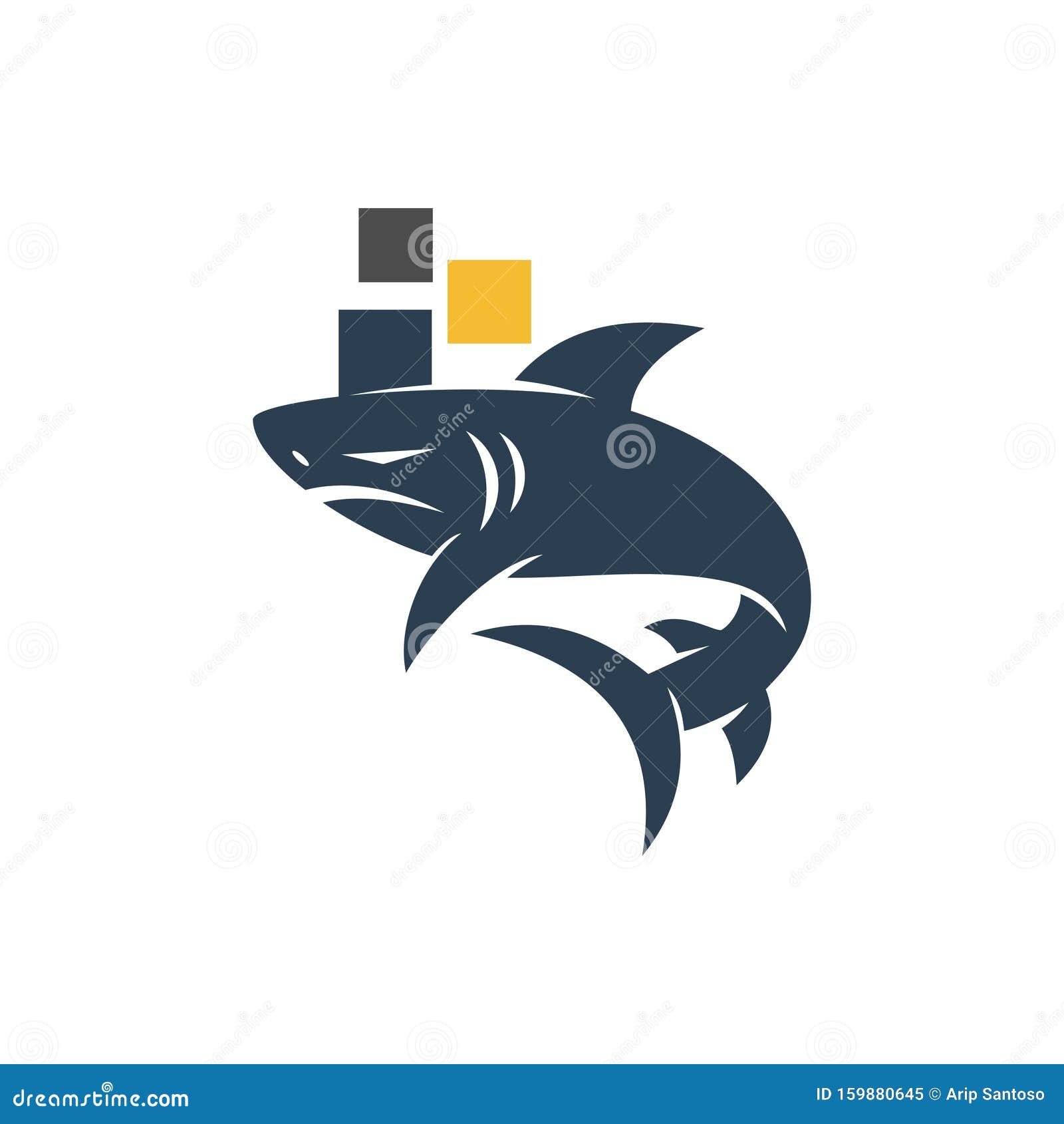 Shark Pixel Technology Logo Design Vector Isolated Template Stock ...