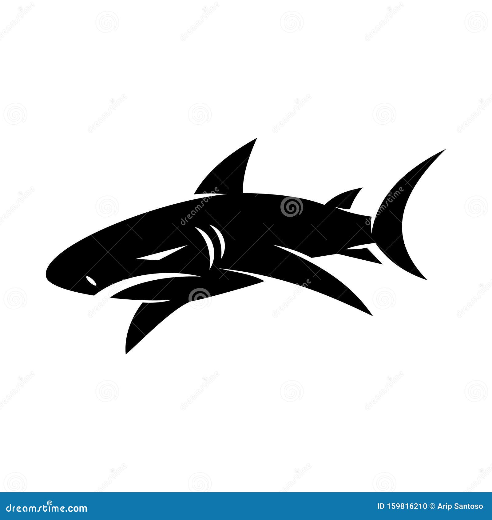 Shark Power Logo Design Vector Isolated Modern Illustration Stock ...