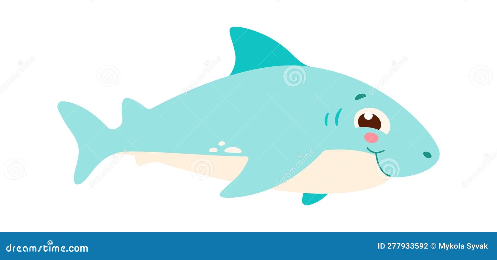 Shark Sea Character stock vector. Illustration of ocean - 277933592