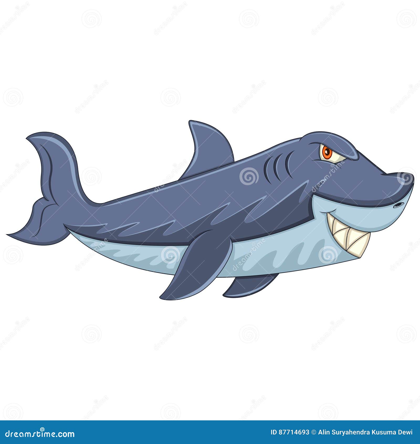 Shark with Sharp Teeth Cartoon Stock Vector - Illustration of sharp ...