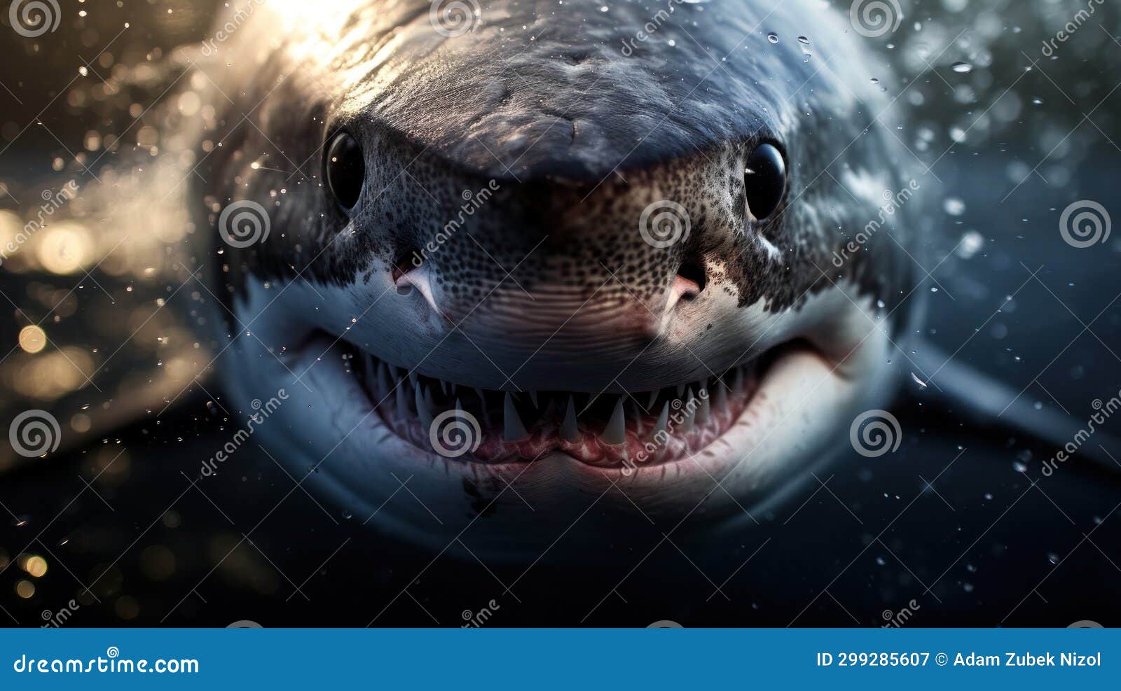 A shark with sharp teeth stock illustration. Illustration of generated ...