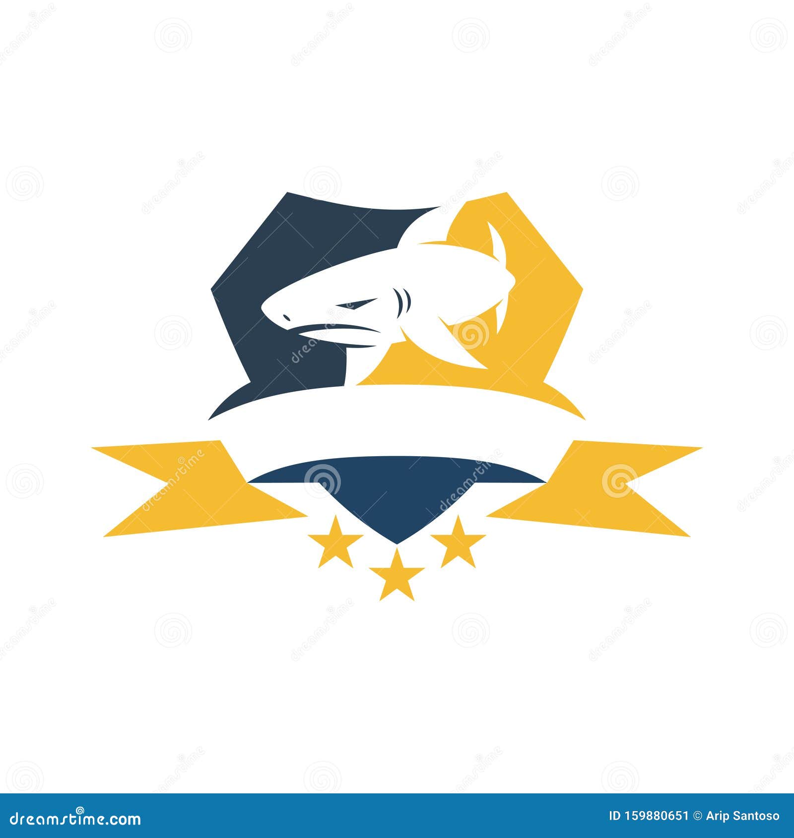 Shark Shield Sport Logo Vector Mascot Aquatic Predator Sport Emblem ...