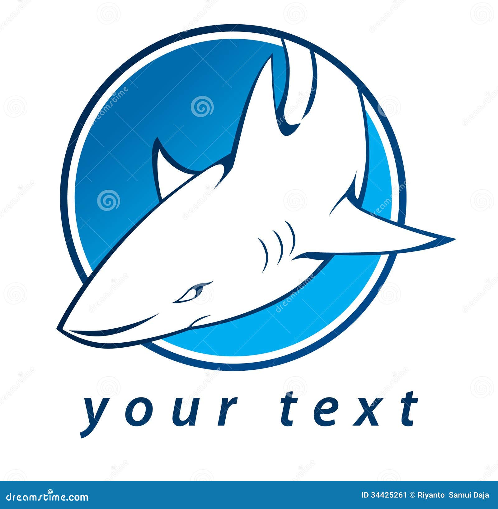 Shark Sign Cartoon Vector | CartoonDealer.com #36019863