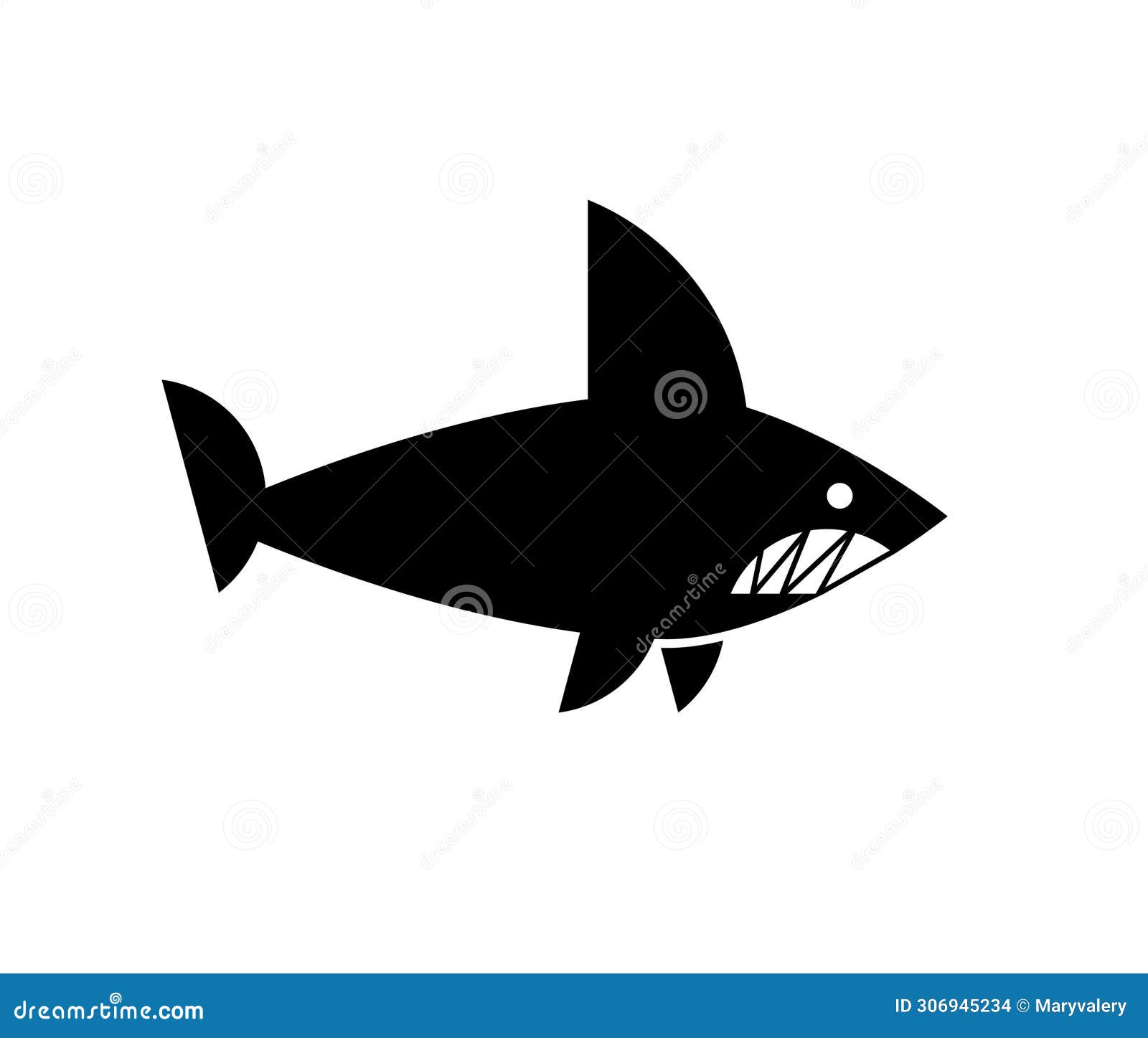 Shark sign. Sharks icon stock vector. Illustration of teeth - 306945234