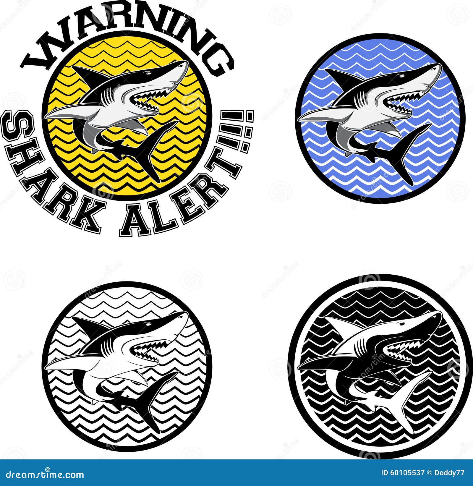 Shark Sign Vector stock vector. Illustration of sticker - 60105537