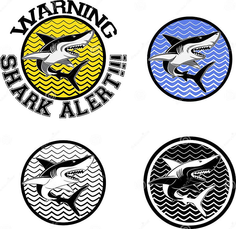 Shark Sign Vector stock vector. Illustration of sticker - 60105537