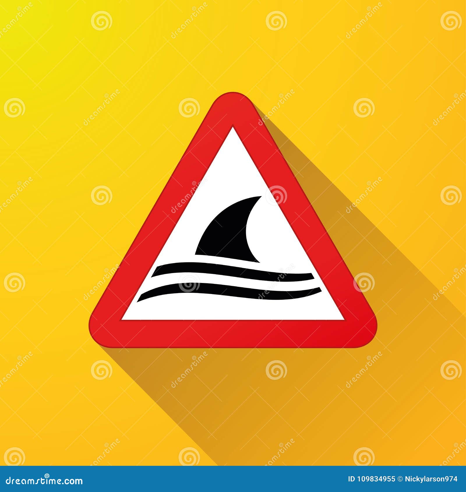 Shark Sign Cartoon Vector | CartoonDealer.com #36019863