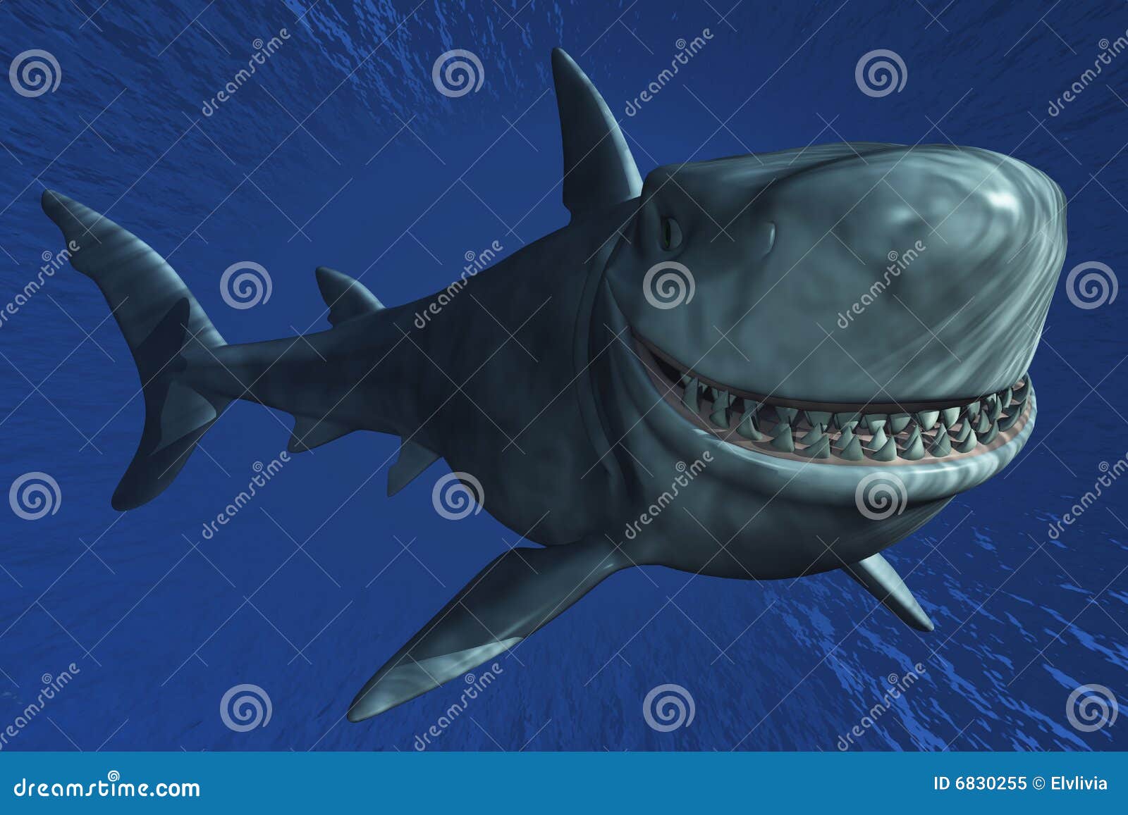 A Shark Smiling stock illustration. Illustration of smile - 6830255