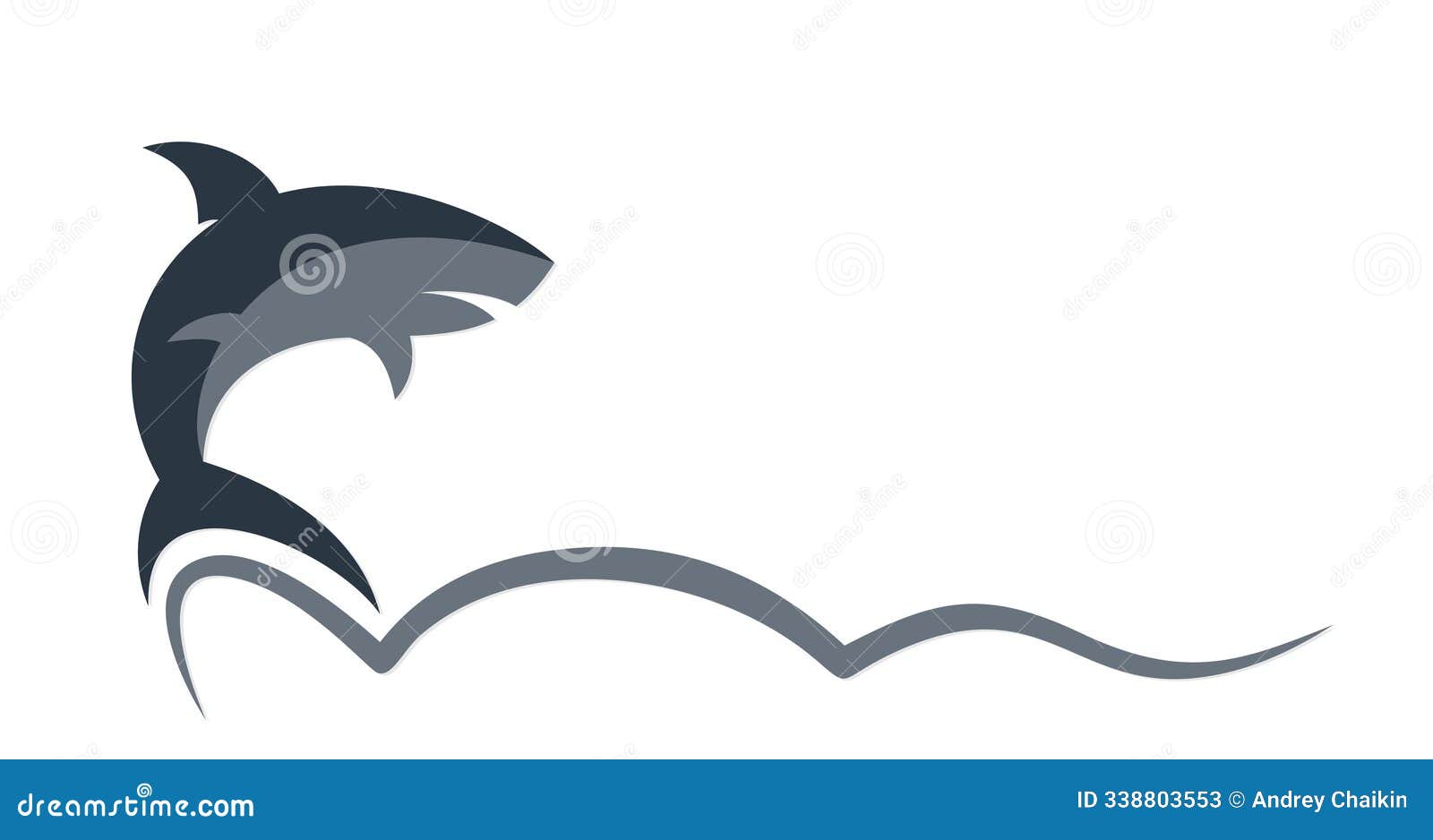 Shark Wave Cartoon Vector Illustration | CartoonDealer.com #53598996
