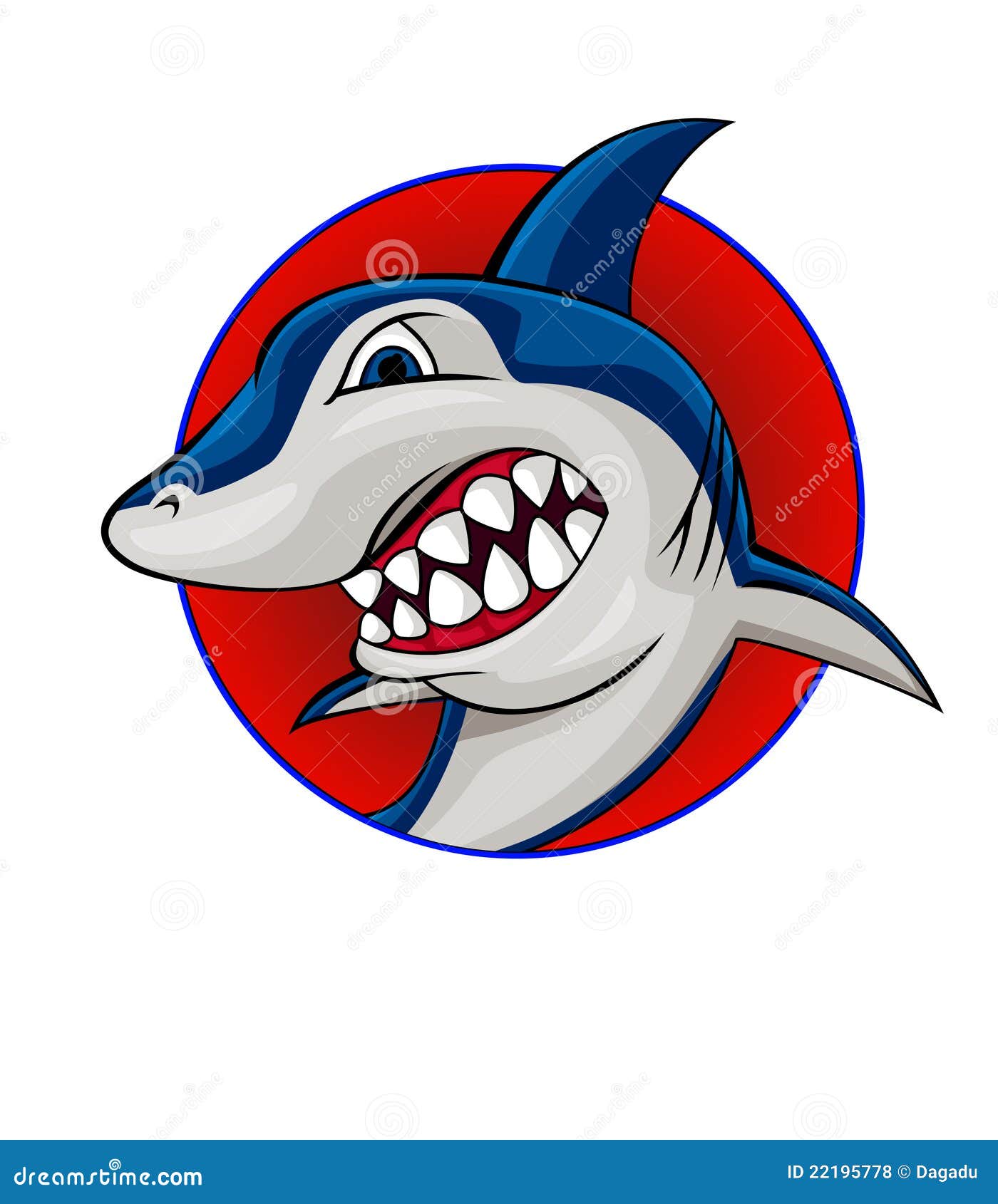 Shark symbol stock vector. Illustration of movement, dangerous - 22195778