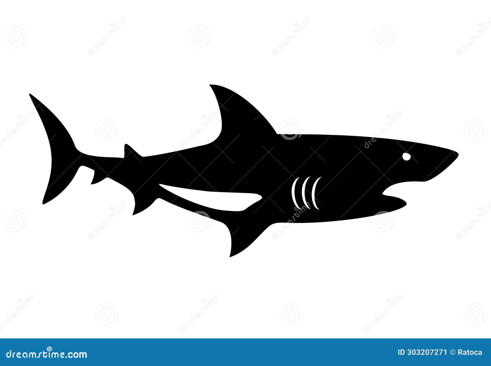 Shark Symbol Cartoon Vector | CartoonDealer.com #33821865