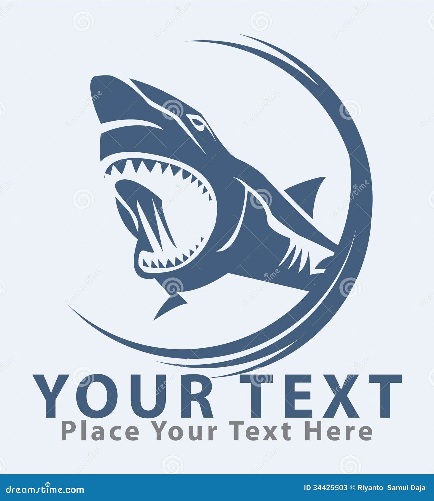 Shark symbol stock vector. Illustration of mouth, scuba - 34425503