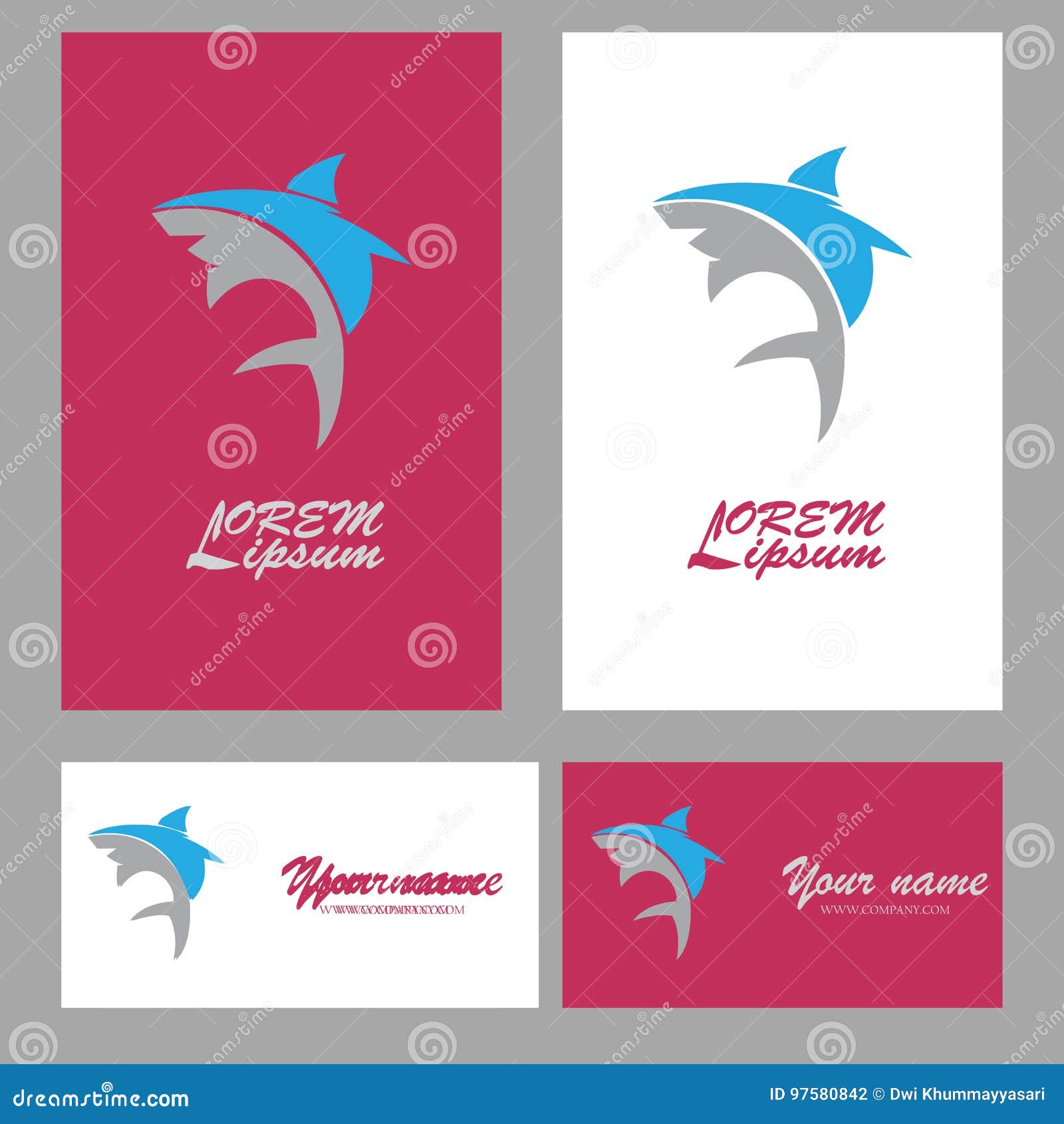 Shark Symbol Logo Vector Illustration | CartoonDealer.com #97580842