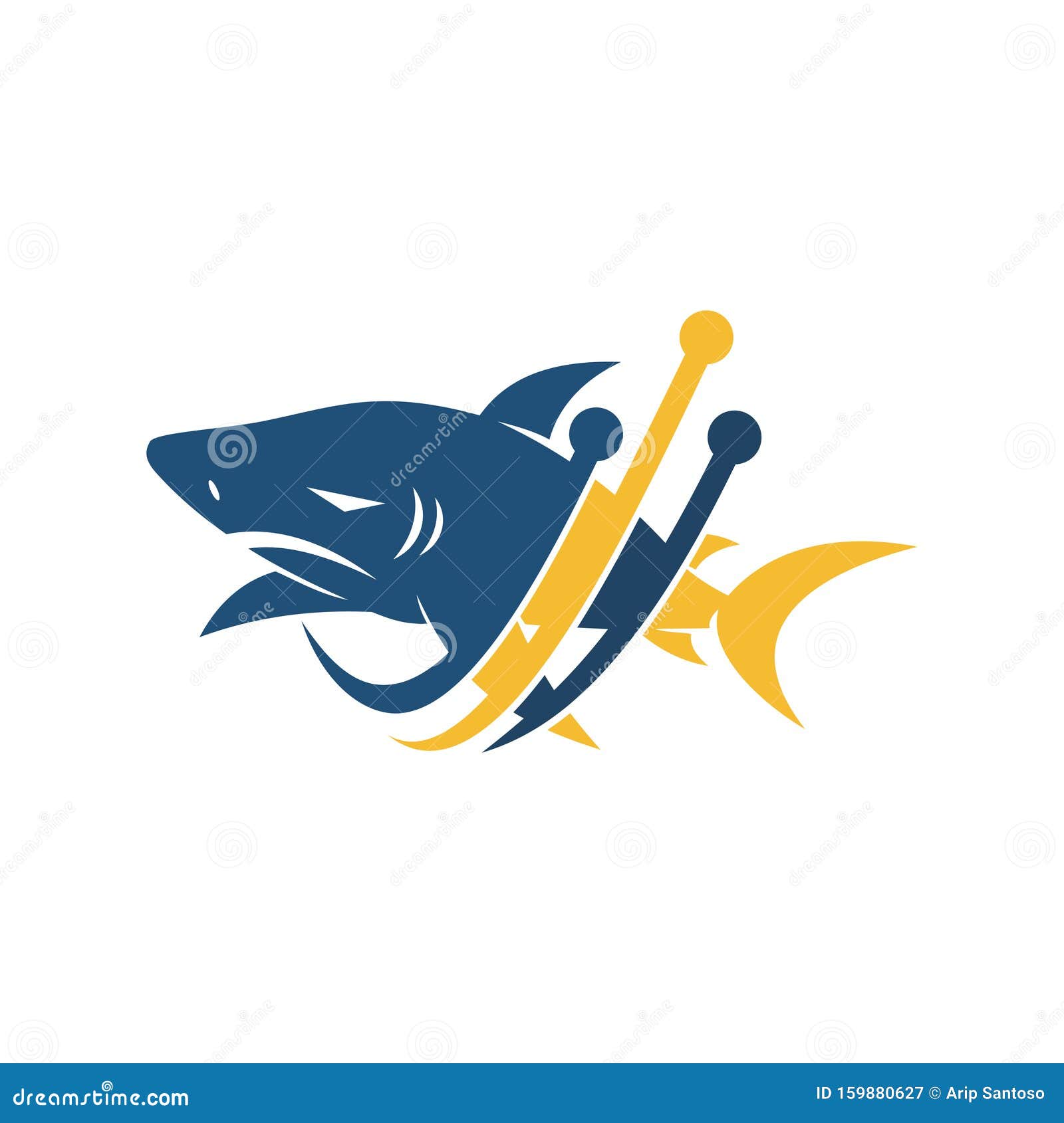 Shark Technology Solution Logo Design Vector Isolated Template Stock ...