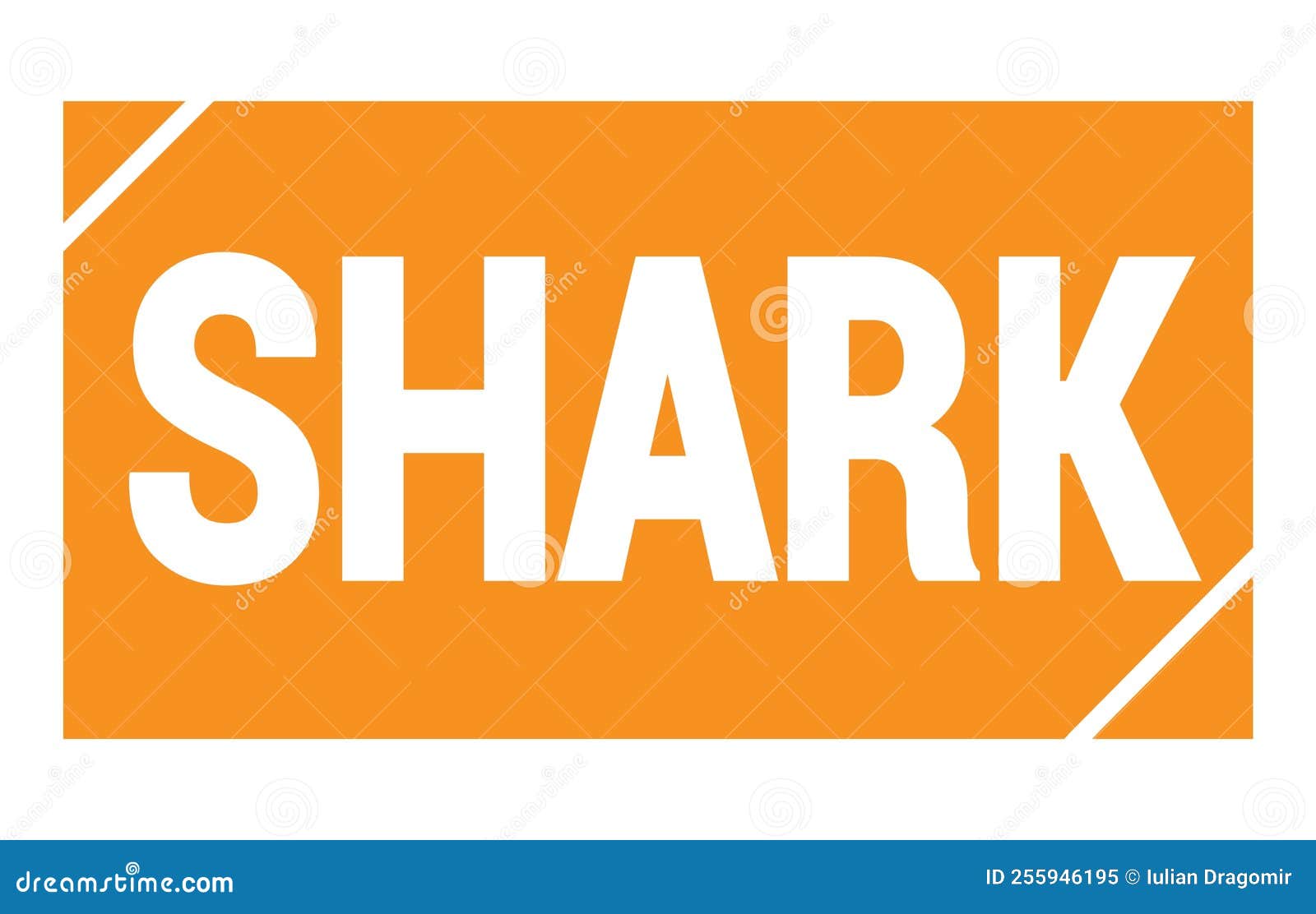SHARK Text Written on Orange Stamp Sign Stock Illustration ...