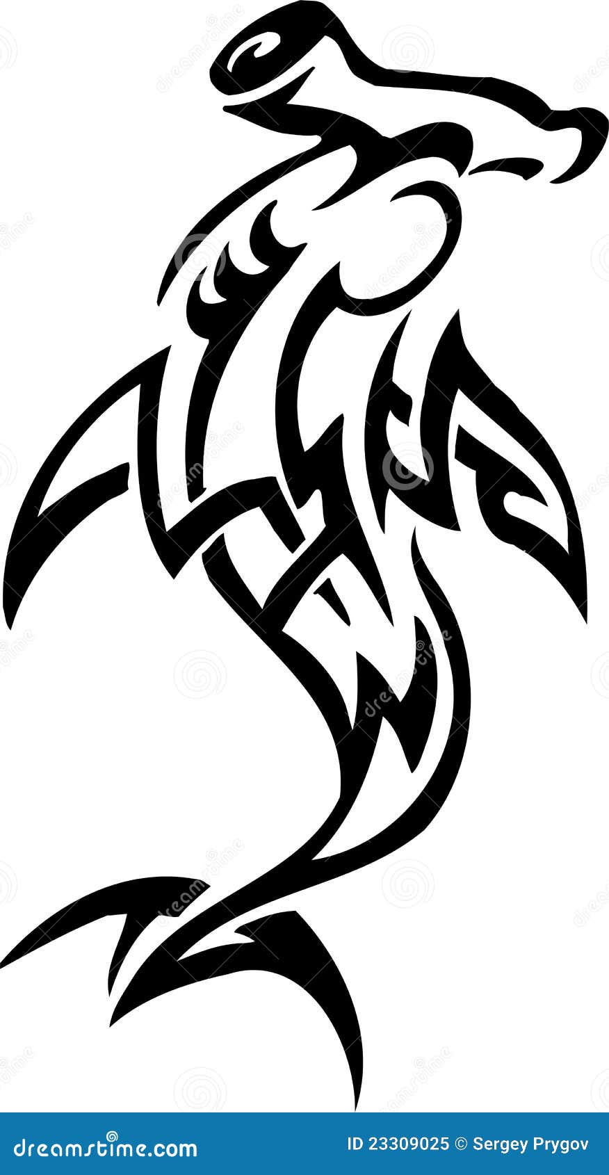 Shark in Tribal Style - Vector Illustration Stock Vector - Illustration ...