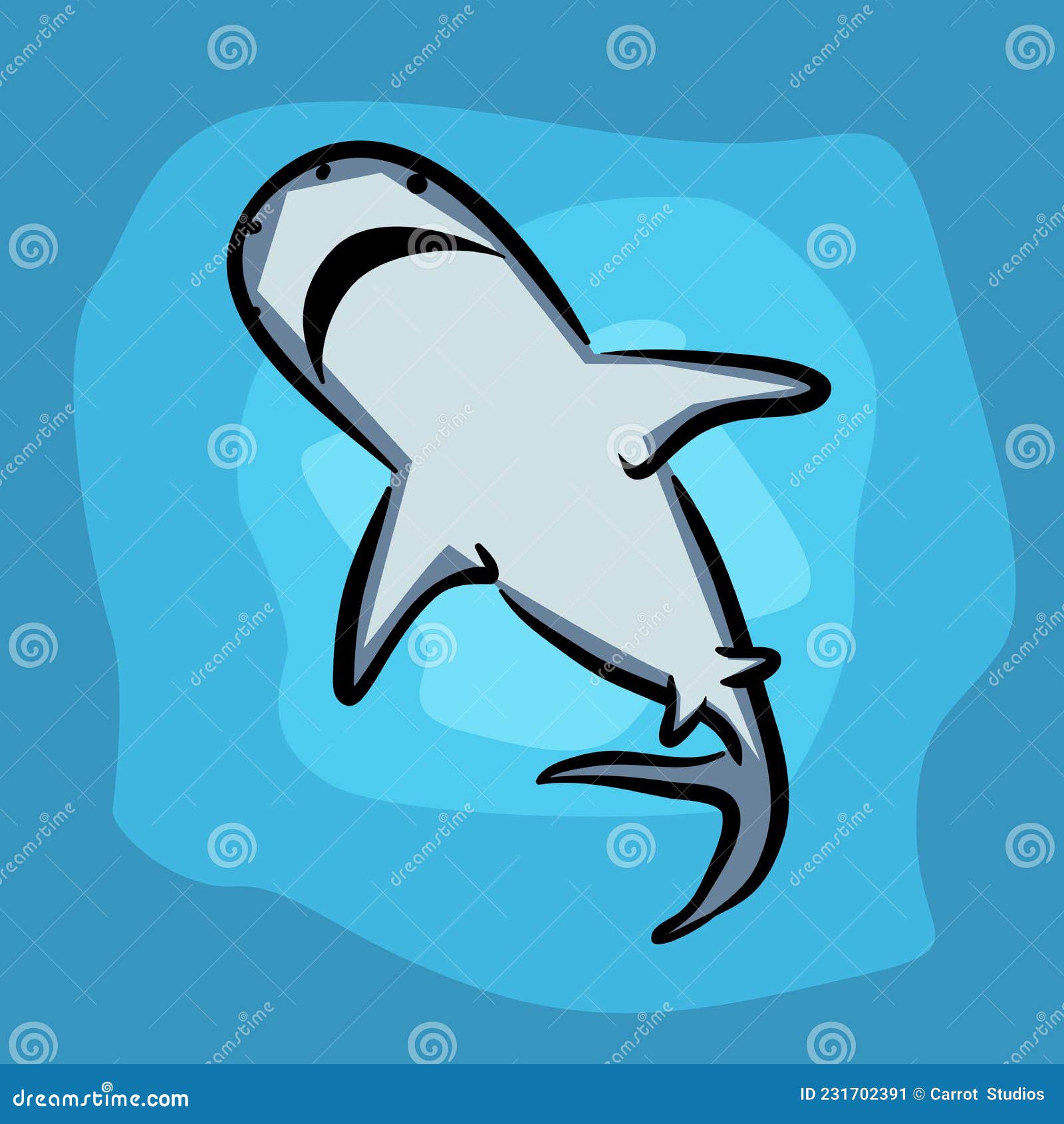Shark vector drawing stock illustration. Illustration of wildlife ...