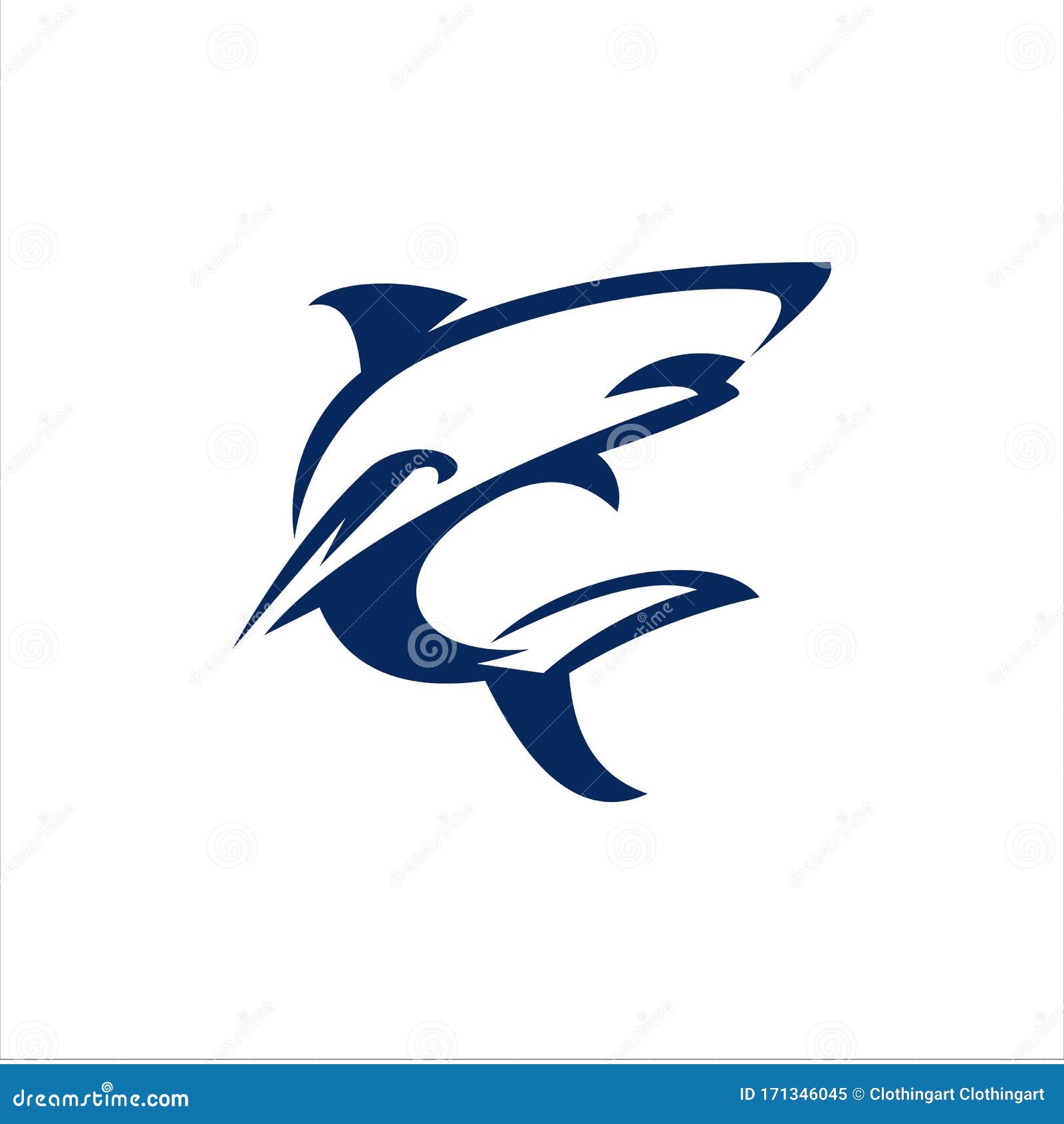 Shark Vector Logo Modern Graphic Abstract Stock Vector - Illustration ...