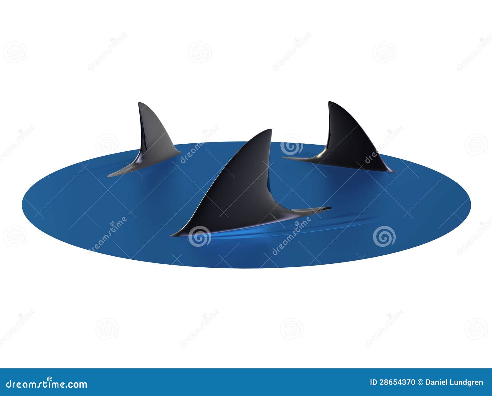 Sharks Circling stock illustration. Illustration of predator - 28654370